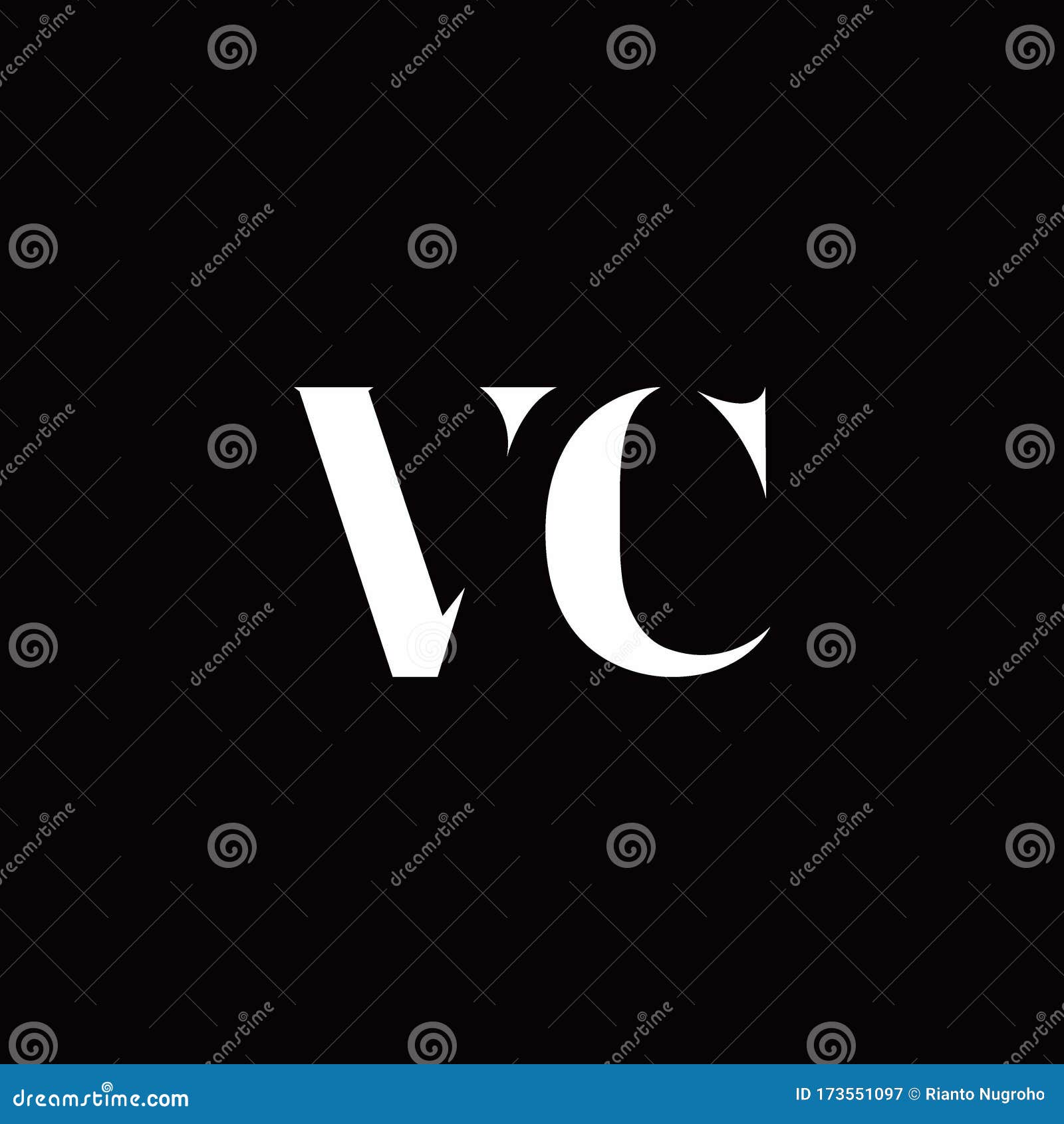 VC Logo Letter Initial Logo Designs Template Stock Vector ...