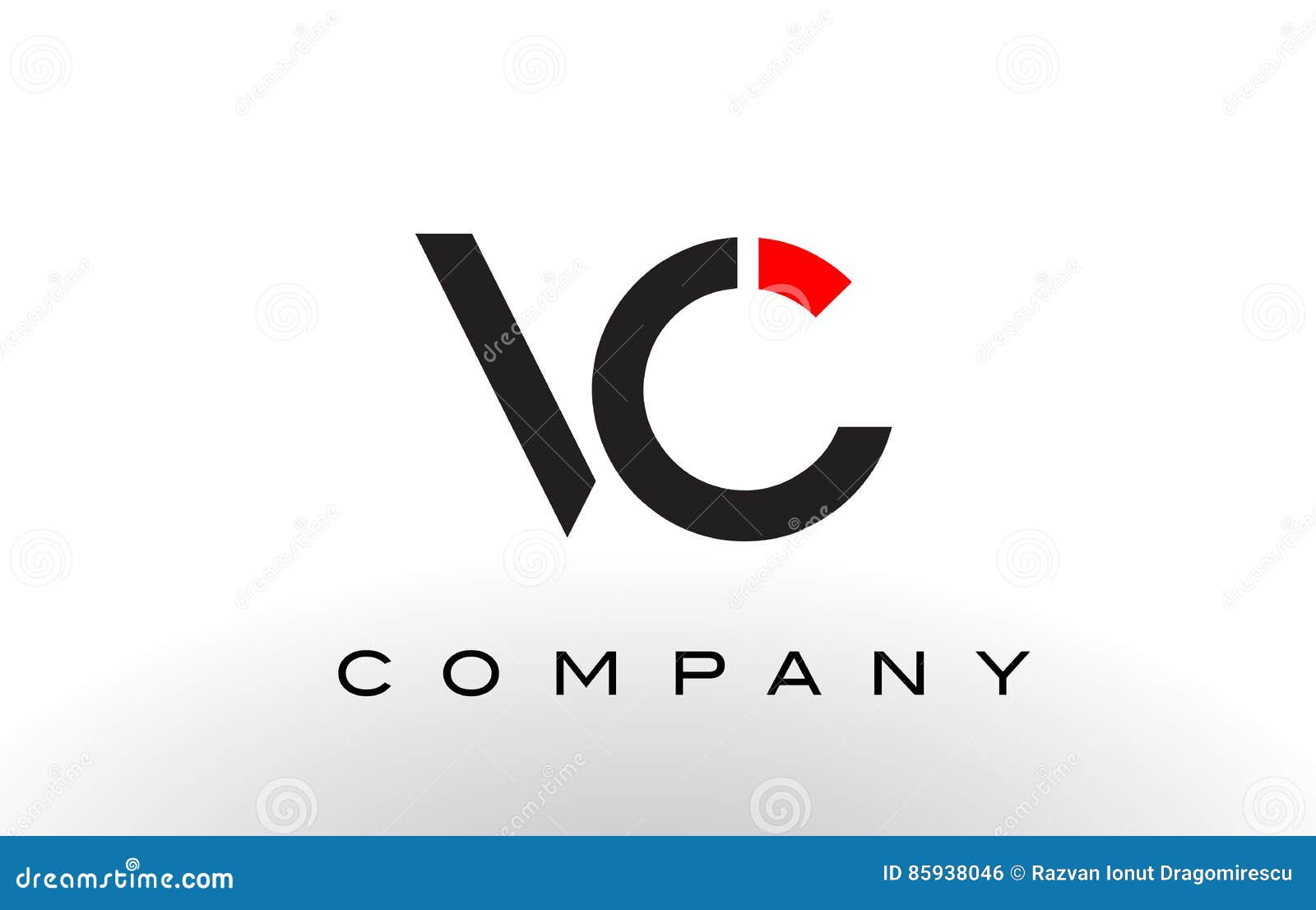 VC Logotipo Vector Del Diseño De Letra Ilustración del Vector ...
