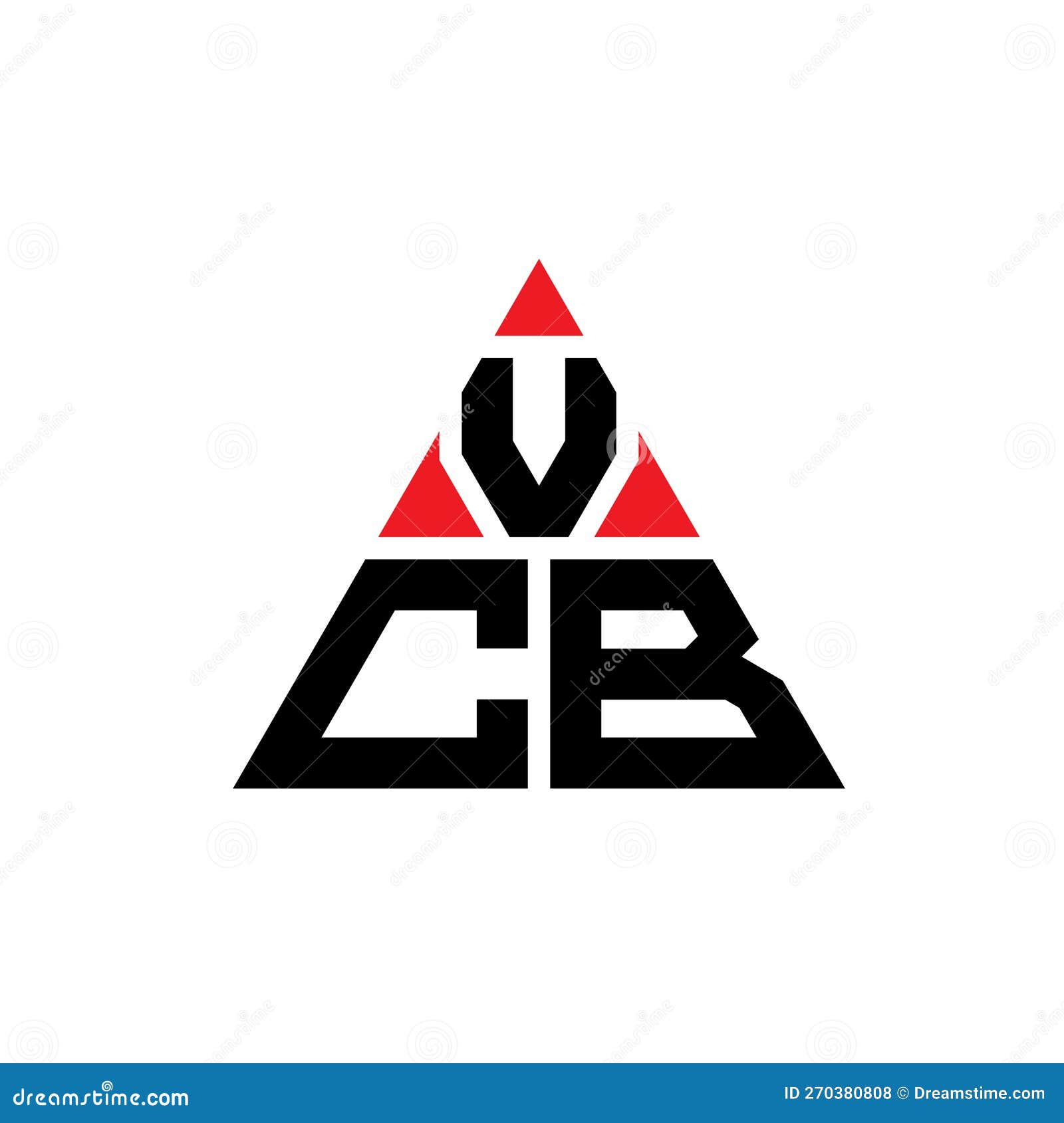 VCB Triangle Letter Logo Design with Triangle Shape. VCB Triangle Logo ...