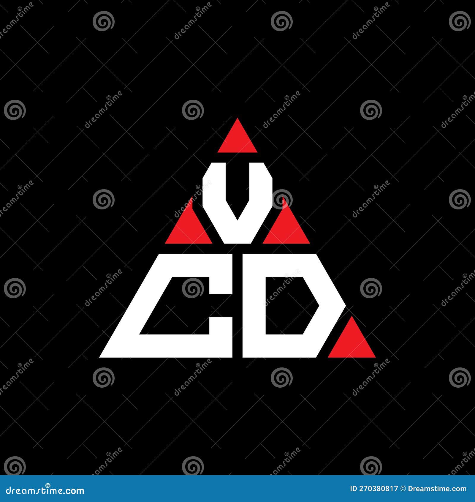 VCD Triangle Letter Logo Design with Triangle Shape. VCD Triangle Logo ...