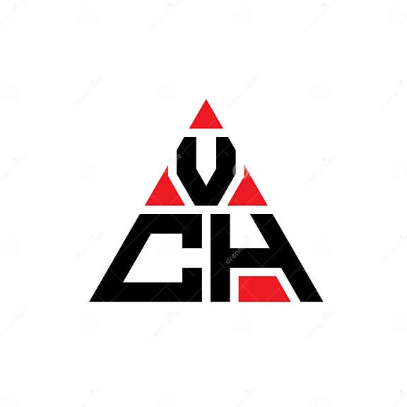 VCH Triangle Letter Logo Design with Triangle Shape. VCH Triangle Logo ...