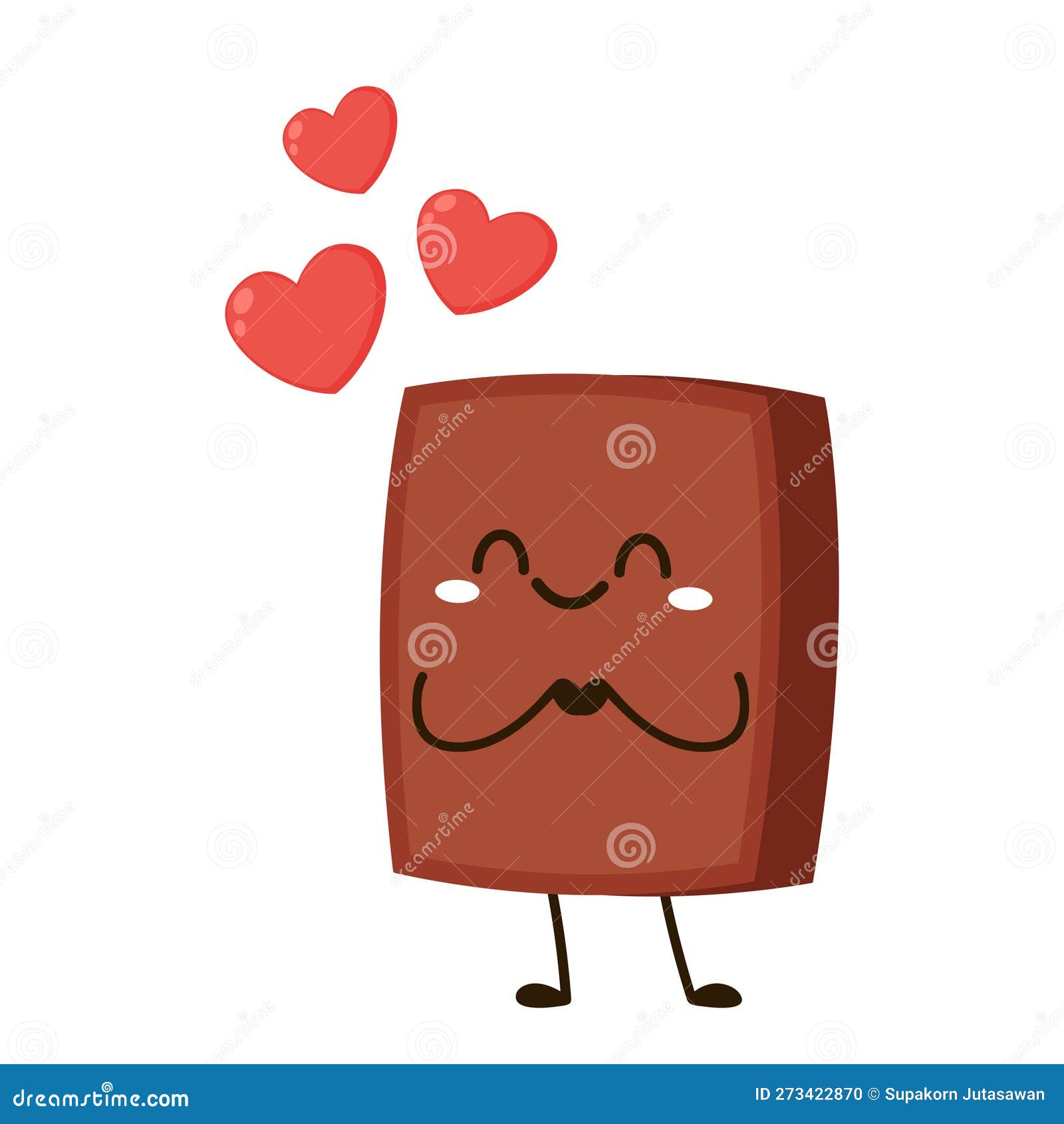 Cute and Funny Chocolate Bar Character. Chocolate Mascot Stock Vector ...