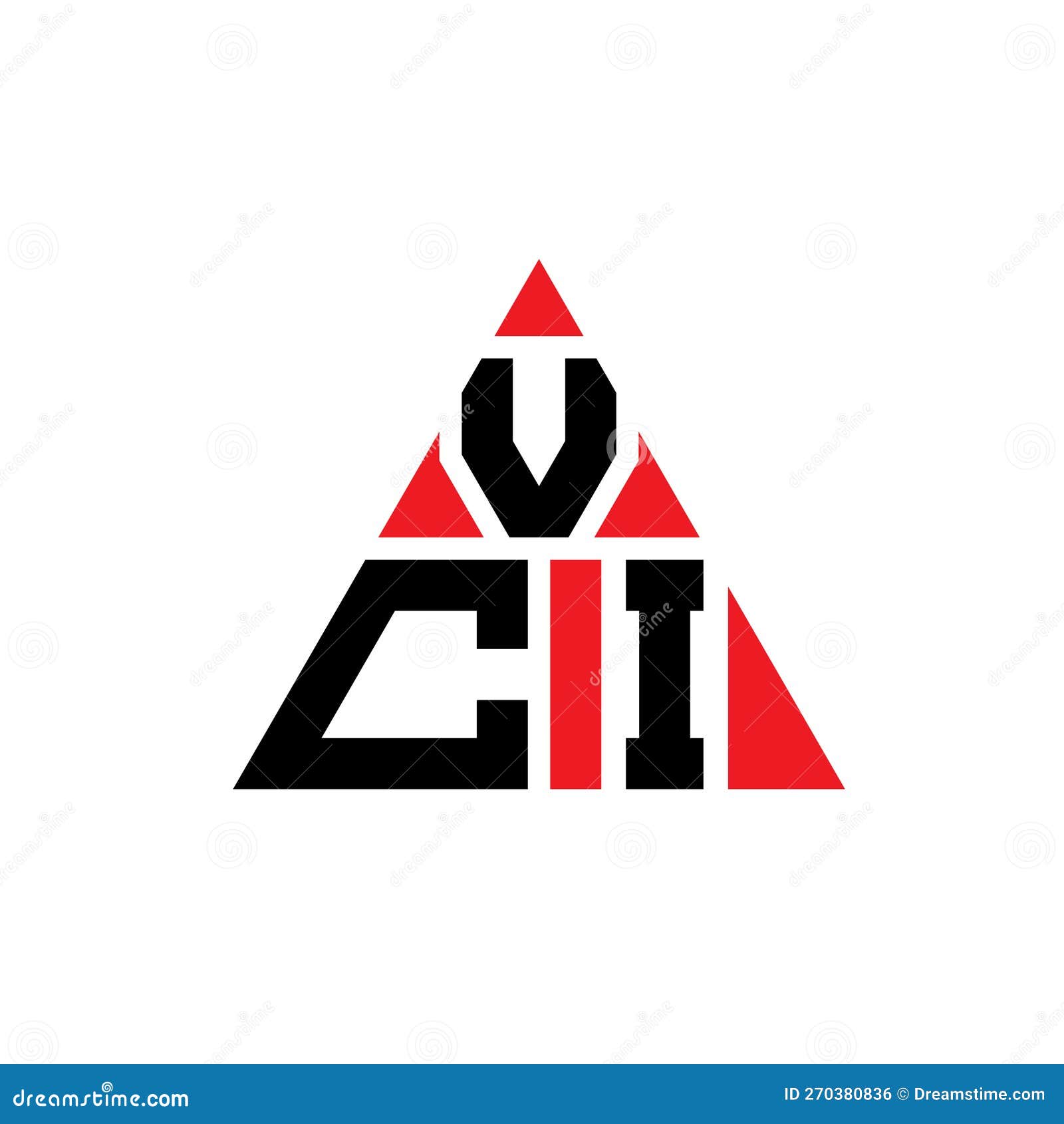 VCI Triangle Letter Logo Design with Triangle Shape. VCI Triangle Logo ...