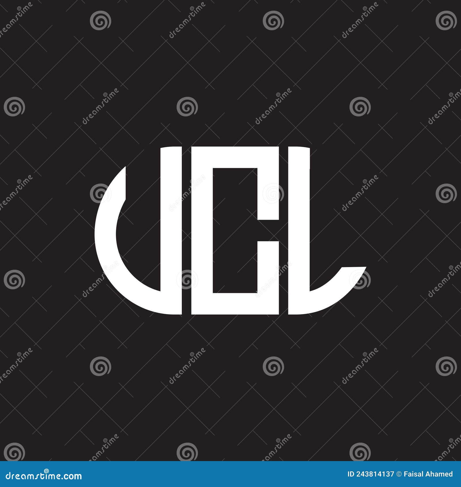 VCL Letter Logo Design on Black Background. VCL Creative Initials ...