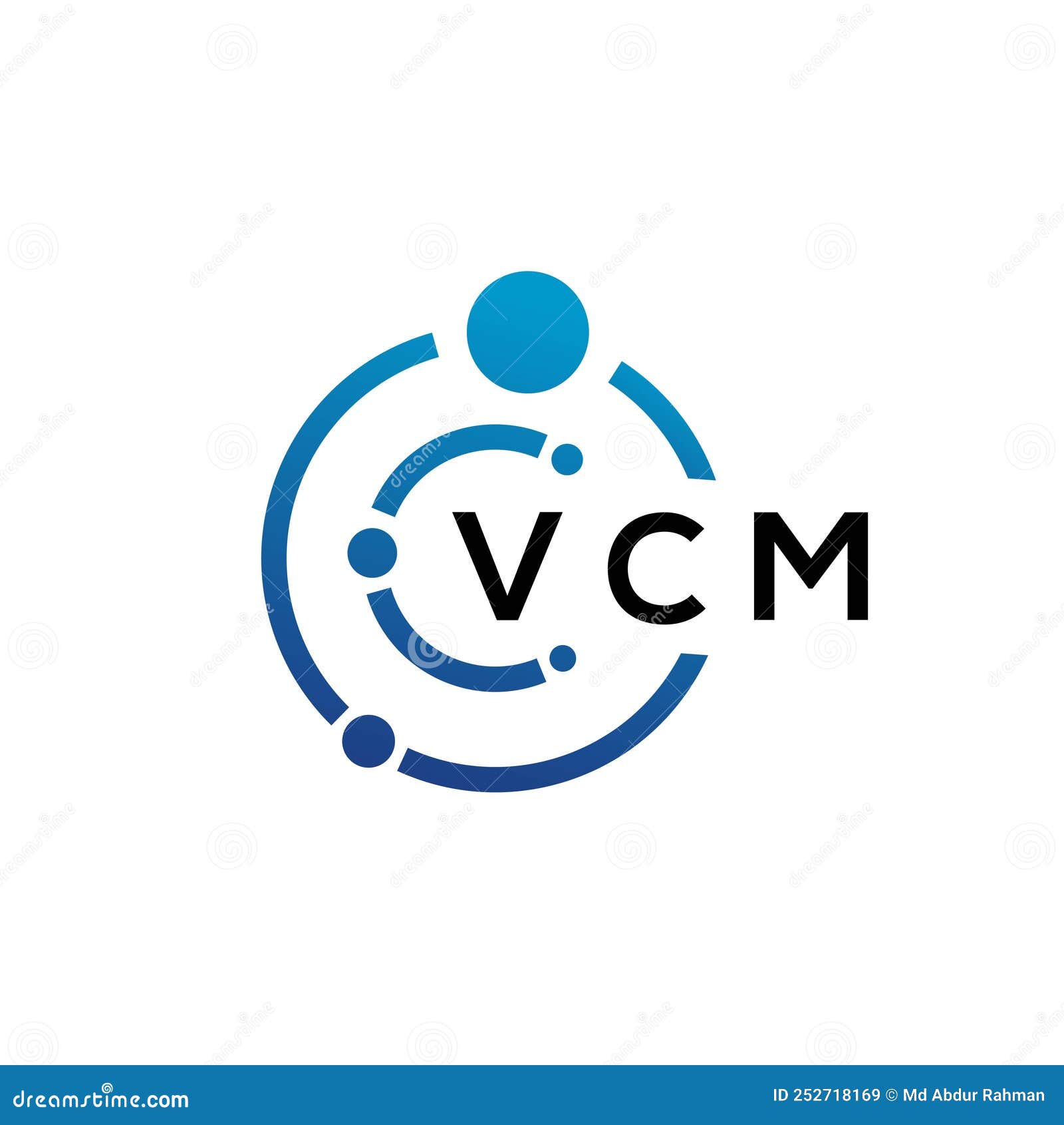 VCM Letter Technology Logo Design On White Background. VCM Creative ...