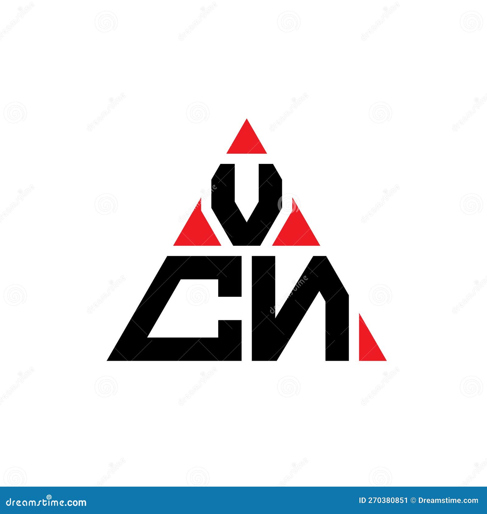VCN Triangle Letter Logo Design with Triangle Shape. VCN Triangle Logo ...