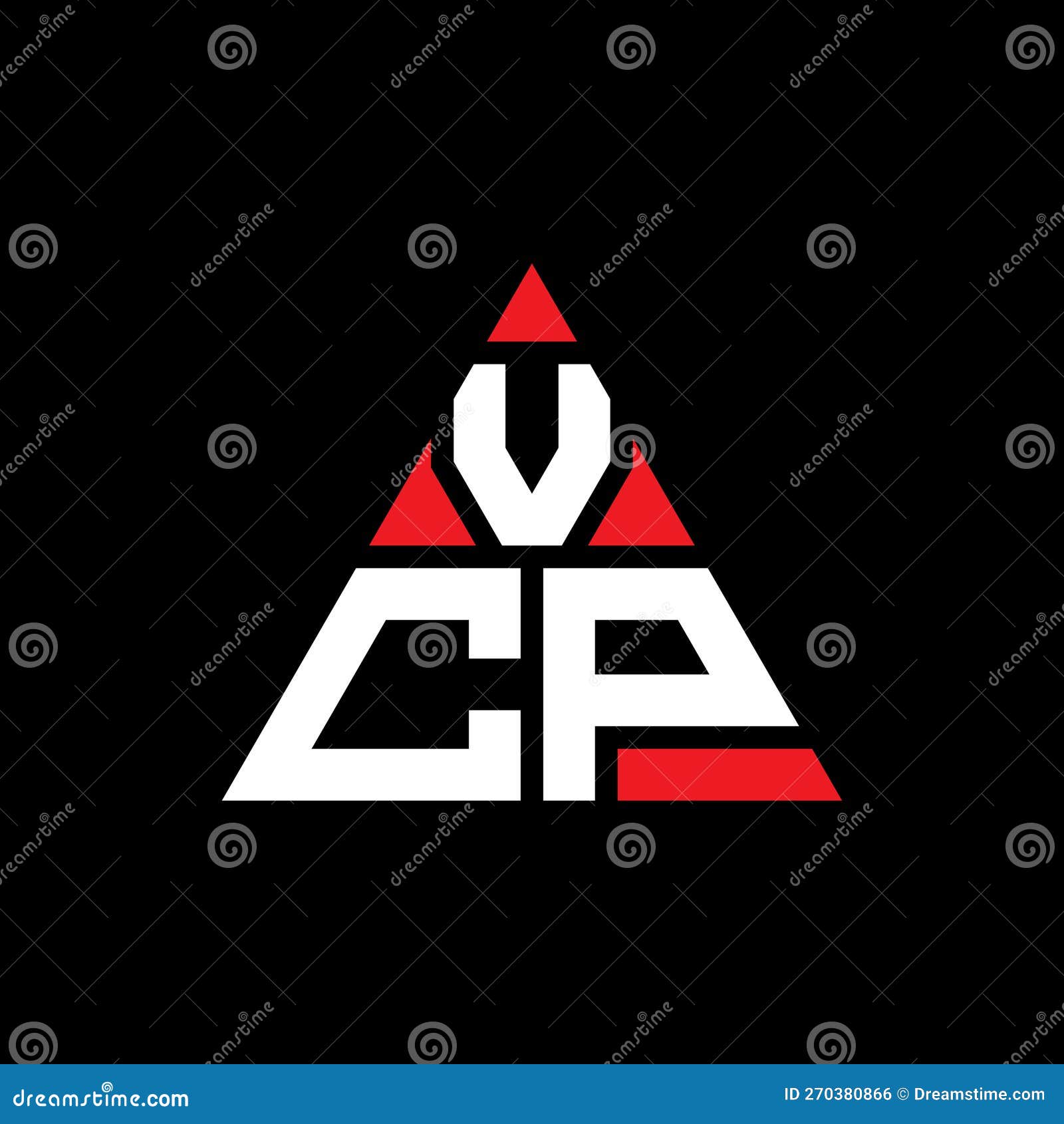 VCP Triangle Letter Logo Design with Triangle Shape. VCP Triangle Logo ...