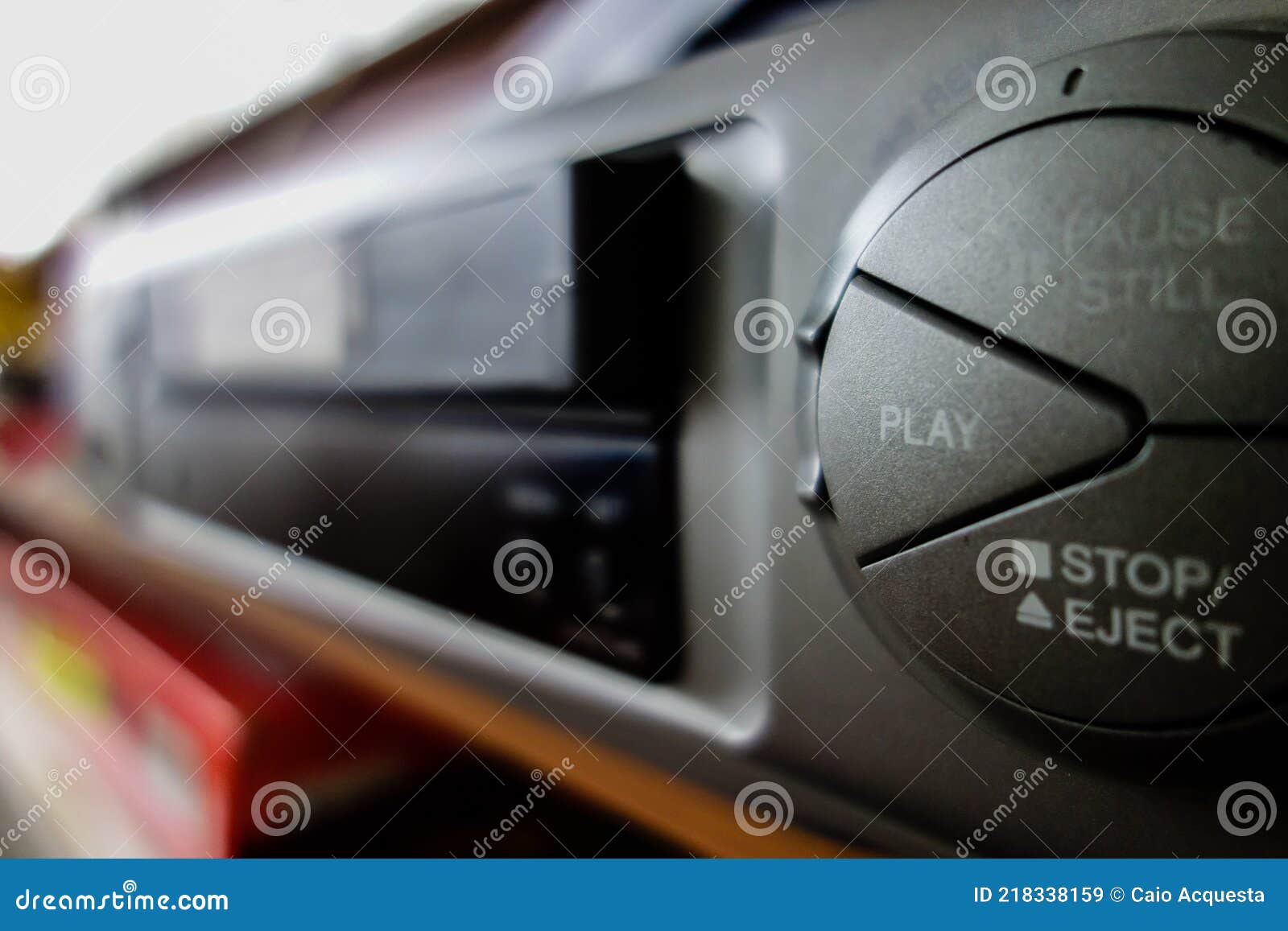 VCR Timer Display and Buttons, Video Cassette Recorder Front Stock ...