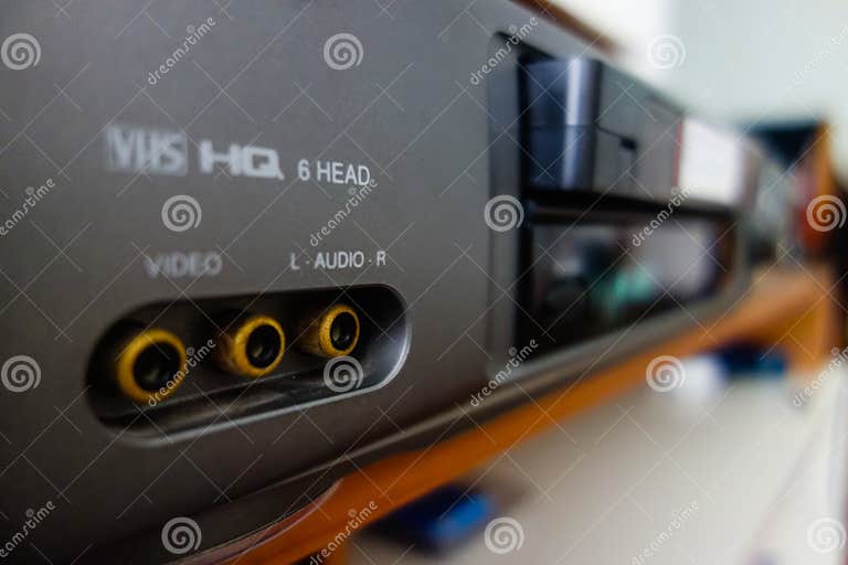 VCR Timer Display and Buttons, Video Cassette Recorder Front Stock ...