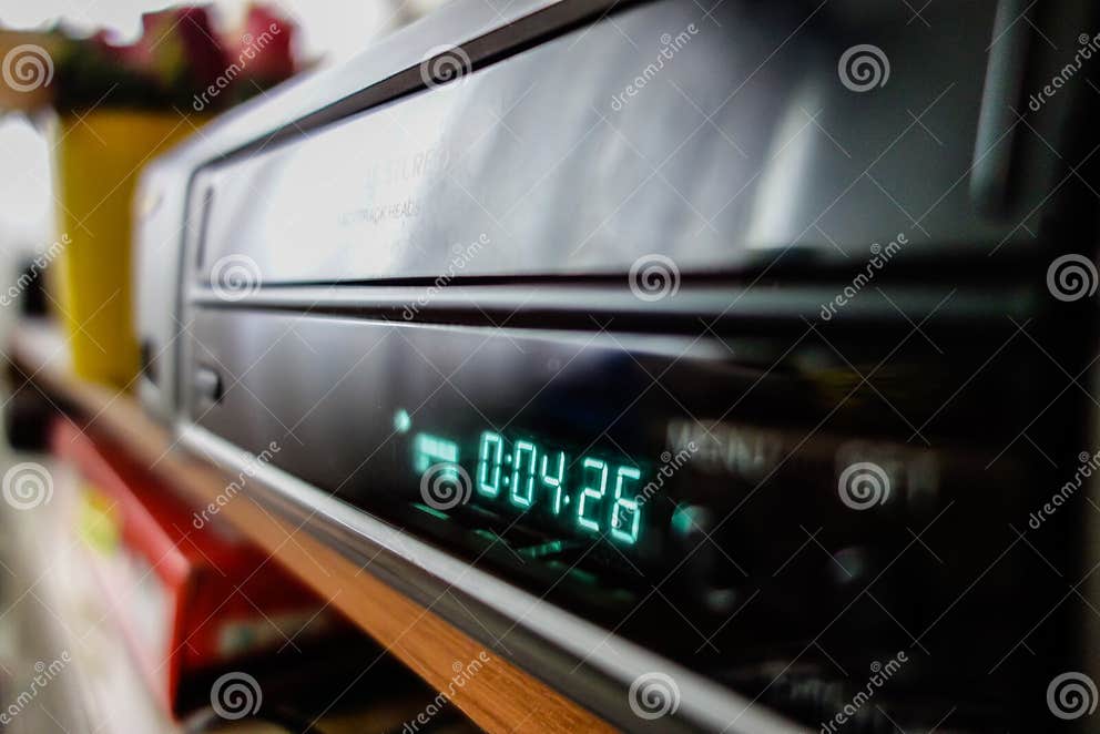 VCR Timer Display, Video Cassette Recorder Front Stock Image - Image of ...