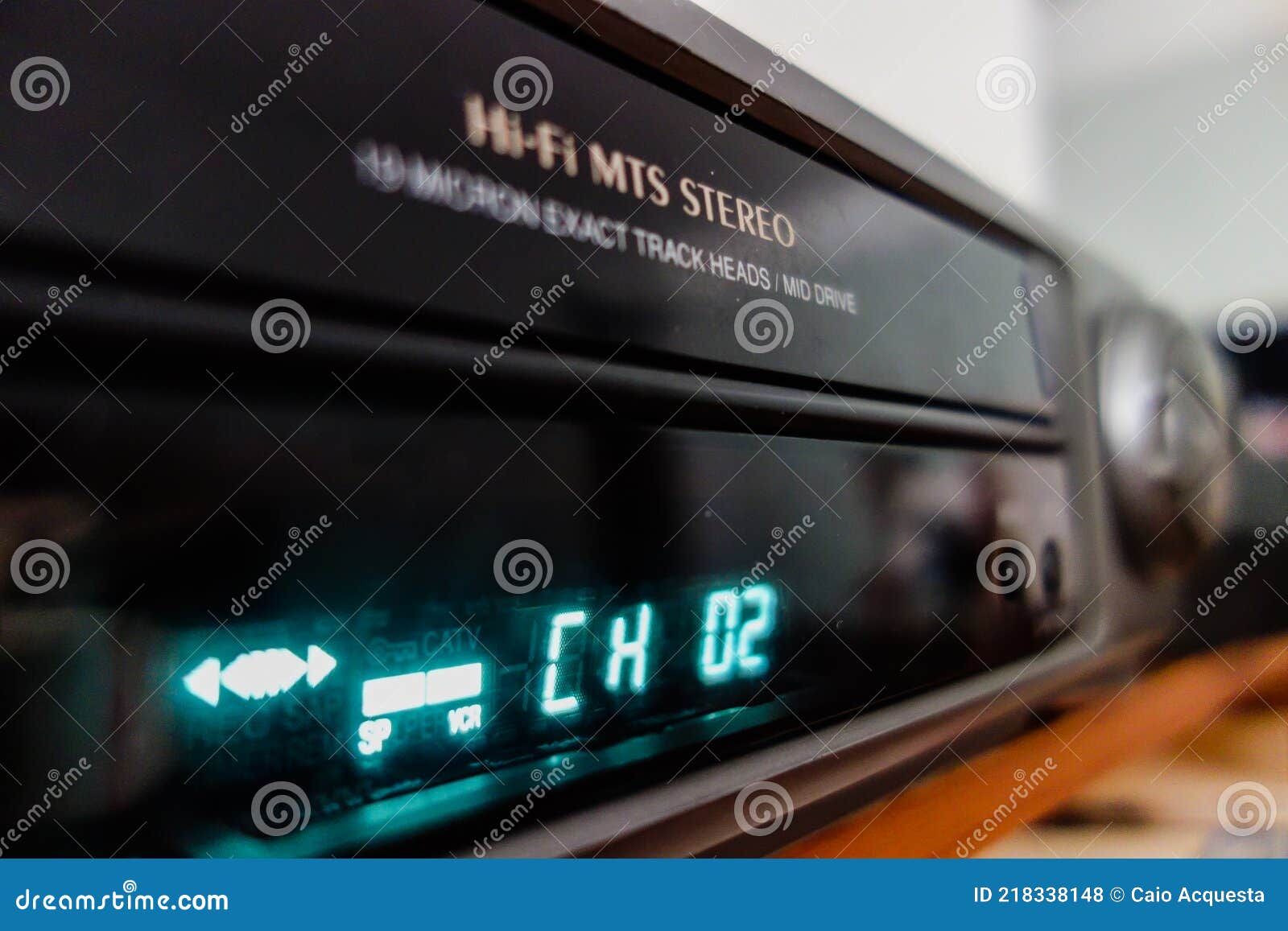 VCR Timer Display, Video Cassette Recorder Front Stock Photo - Image of ...
