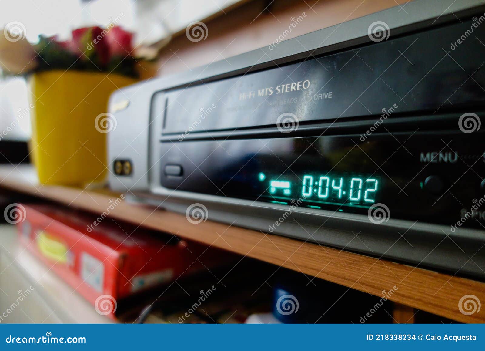 VCR Timer Display, Video Cassette Recorder Front Stock Photo - Image of ...
