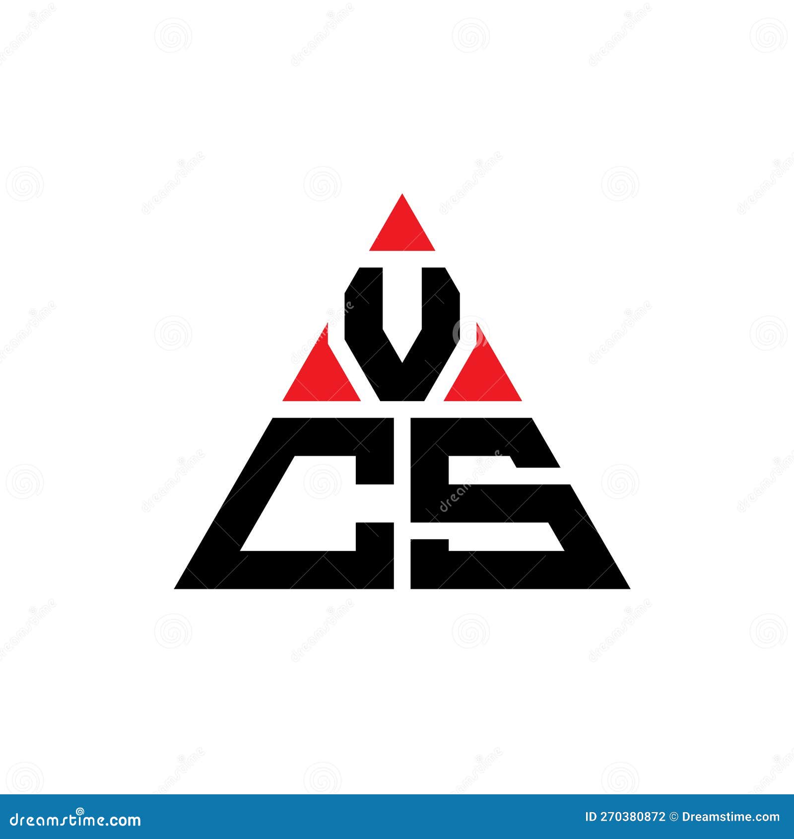 VCS Triangle Letter Logo Design with Triangle Shape. VCS Triangle Logo ...