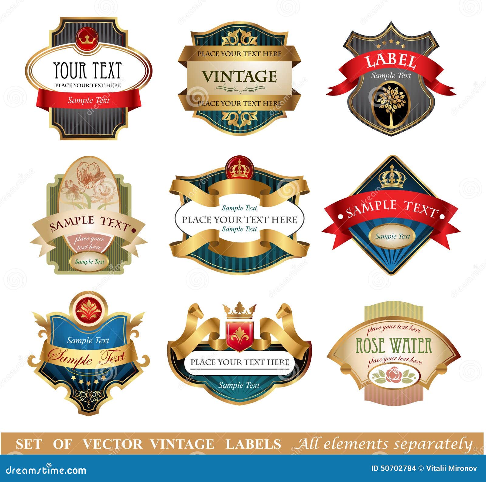 Vctor luxury labels stock vector. Illustration of luxurious - 50702784