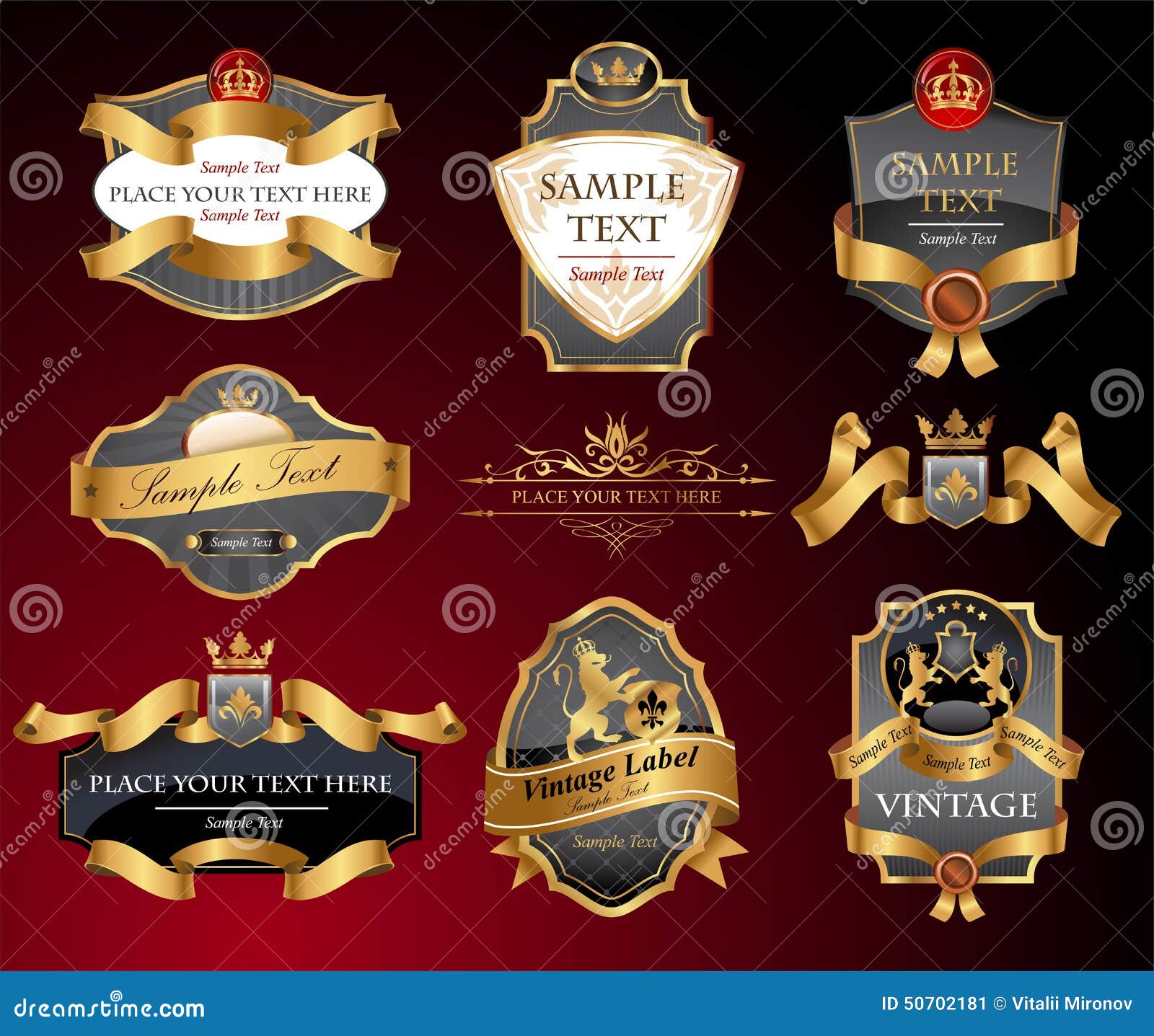 Vctor luxury labels stock vector. Illustration of label - 50702181