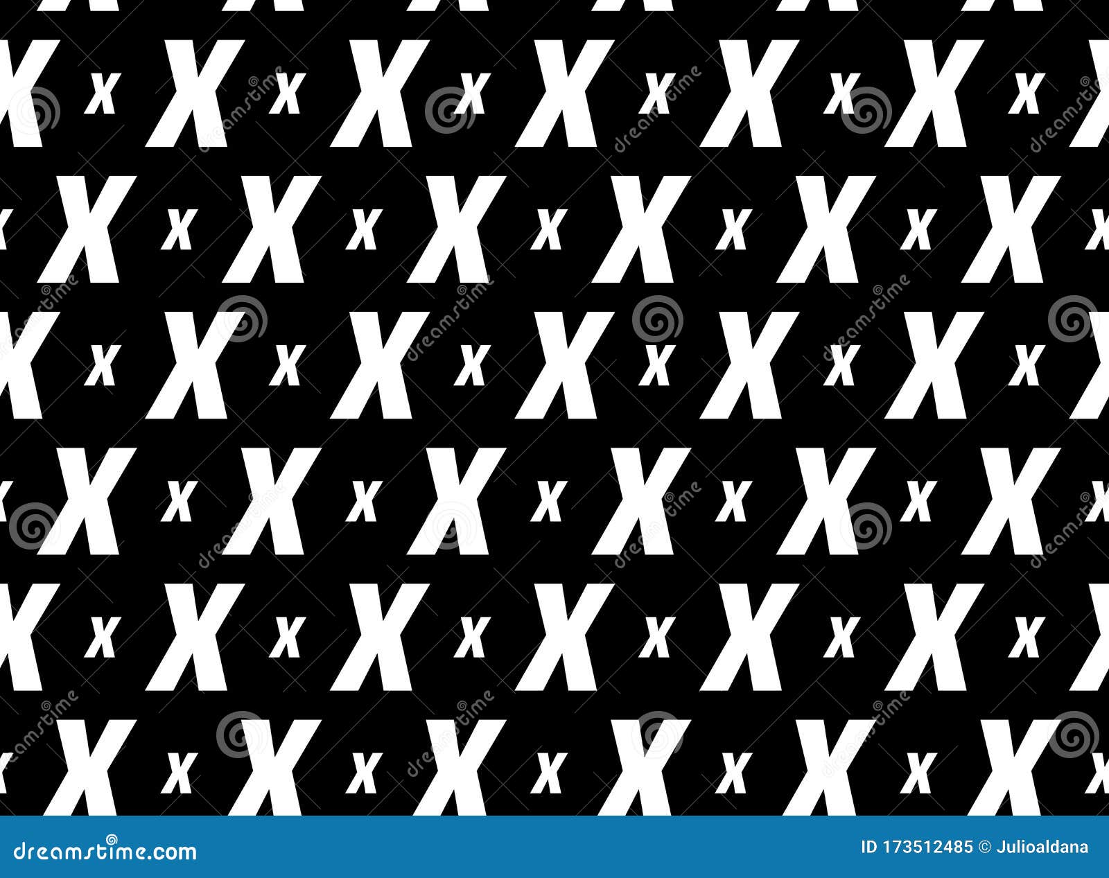 Letter X Modern Vector Seamless Pattern. Stock Vector - Illustration of ...