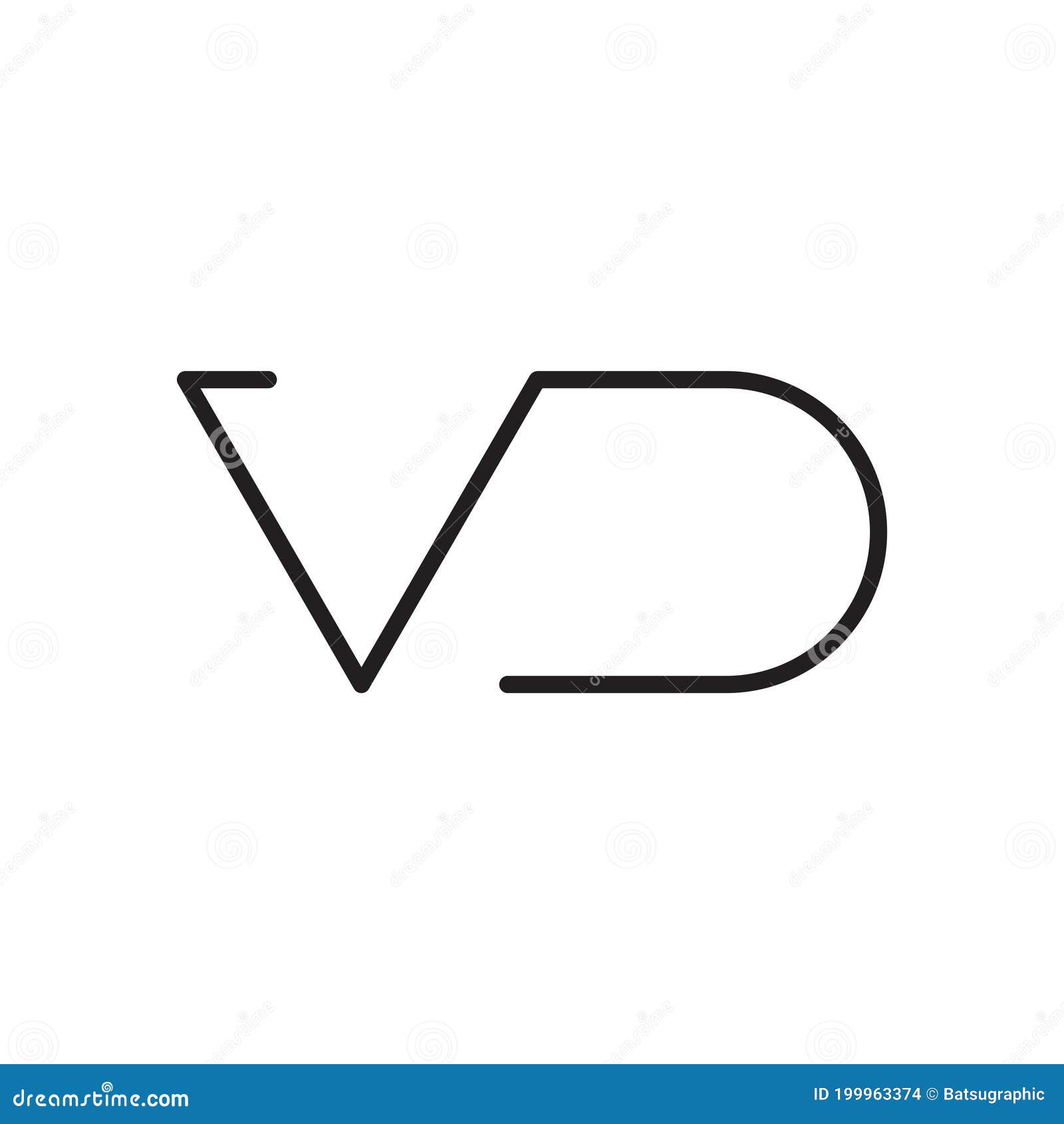 Vd Initial Letter Vector Logo Icon Stock Vector - Illustration of ...