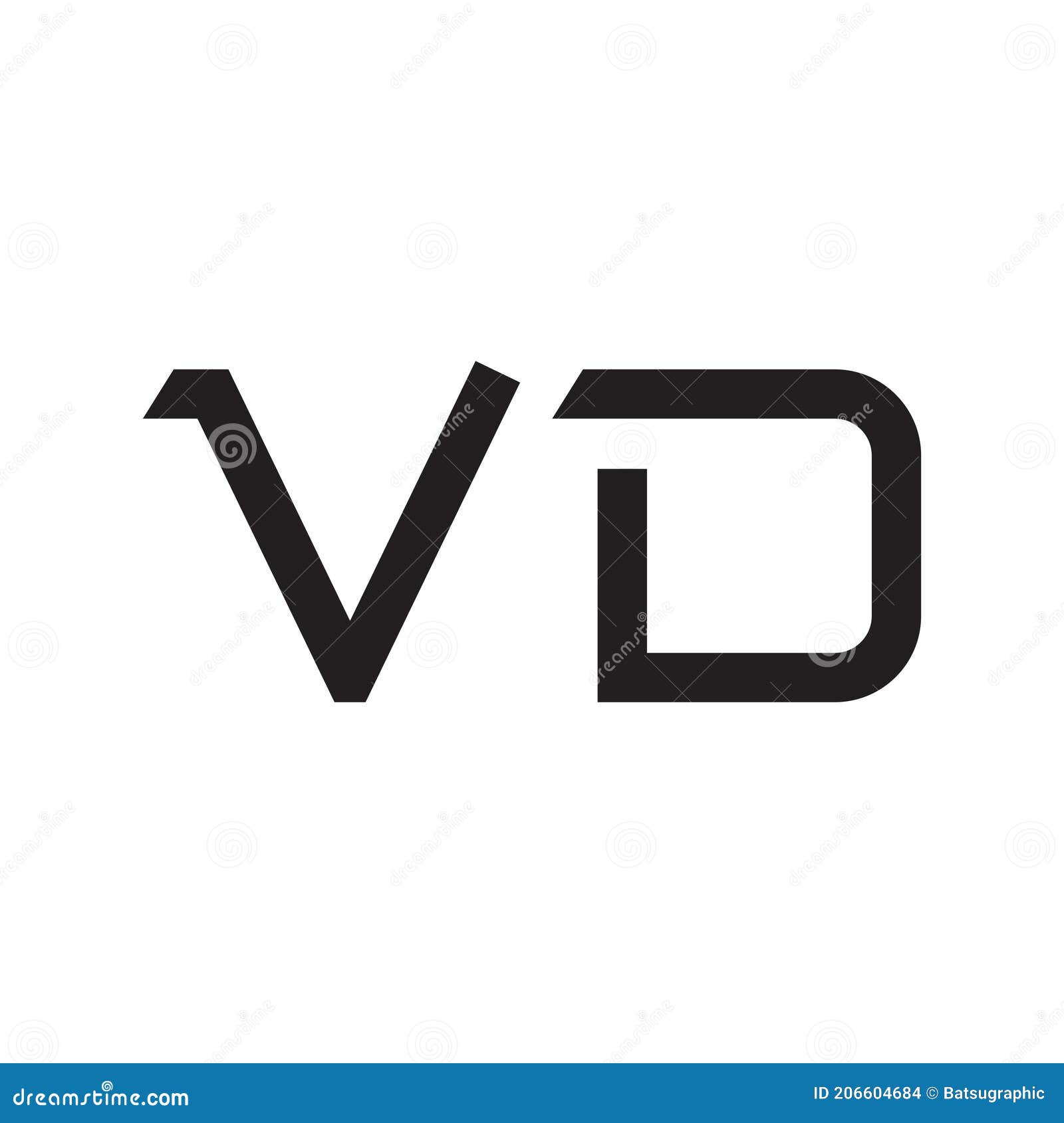 Vd Initial Letter Vector Logo Icon Stock Vector - Illustration of ...