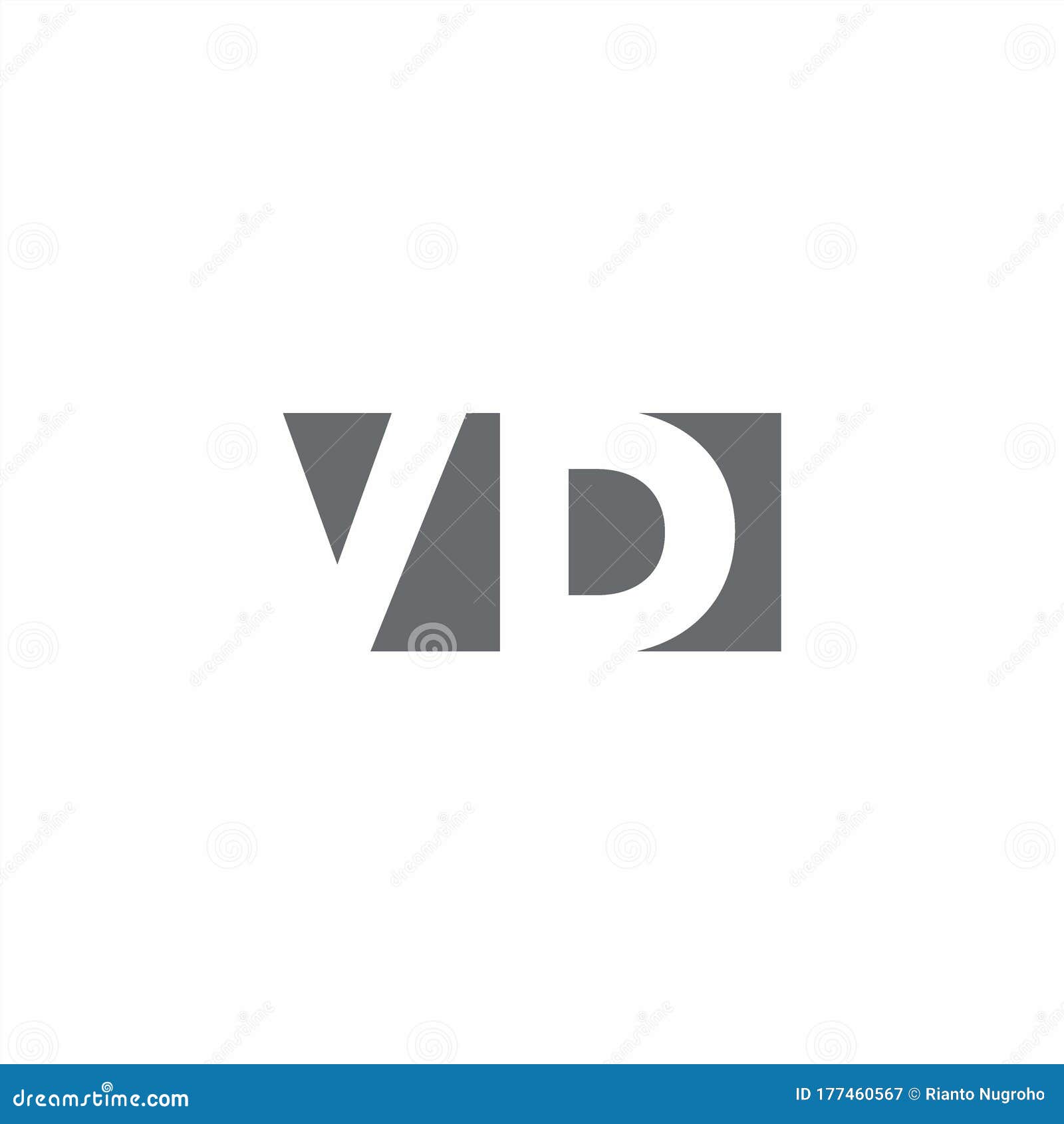 VD Logo Monogram with Negative Space Style Design Template Stock Vector ...