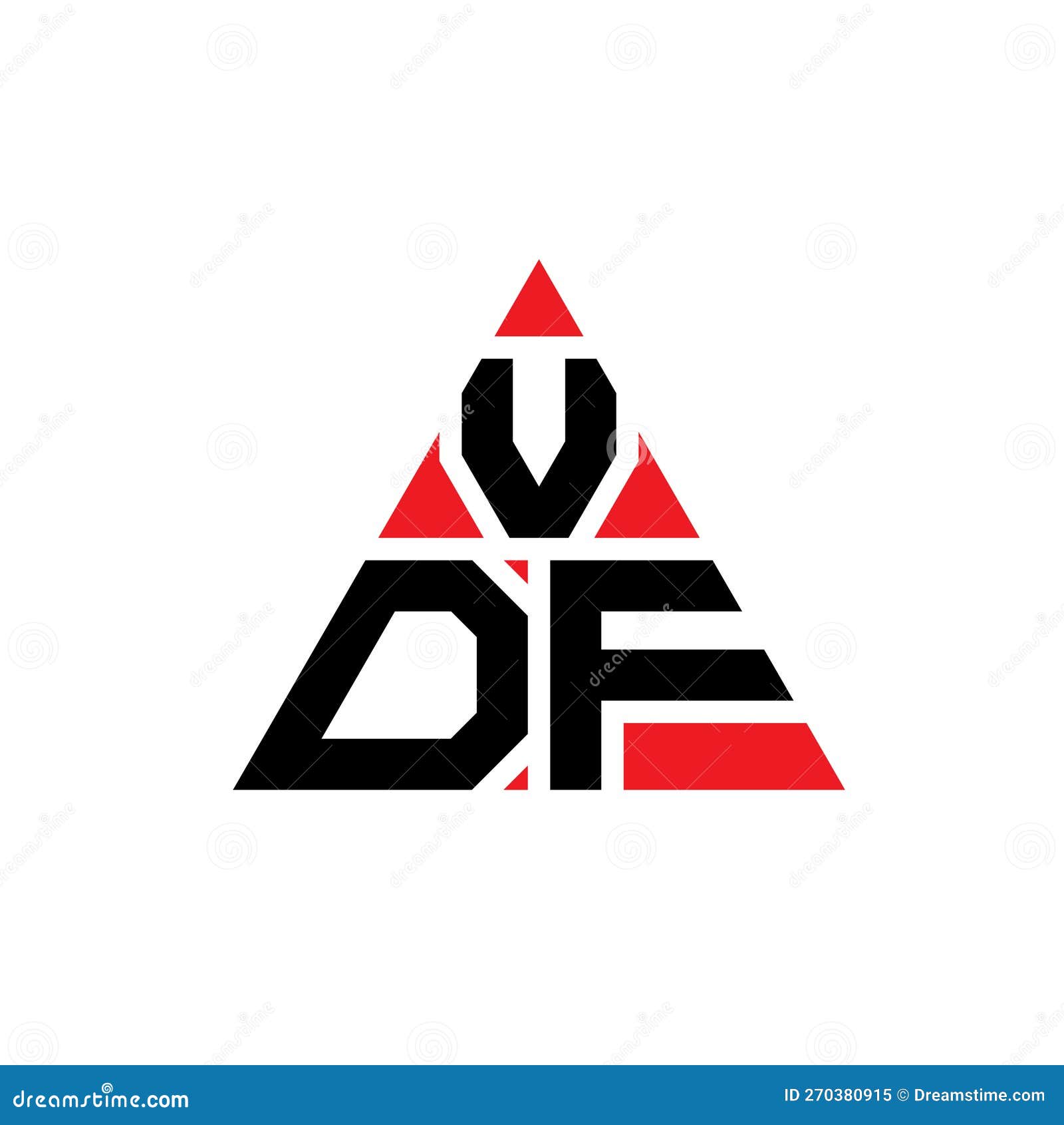 VDF Triangle Letter Logo Design with Triangle Shape. VDF Triangle Logo ...