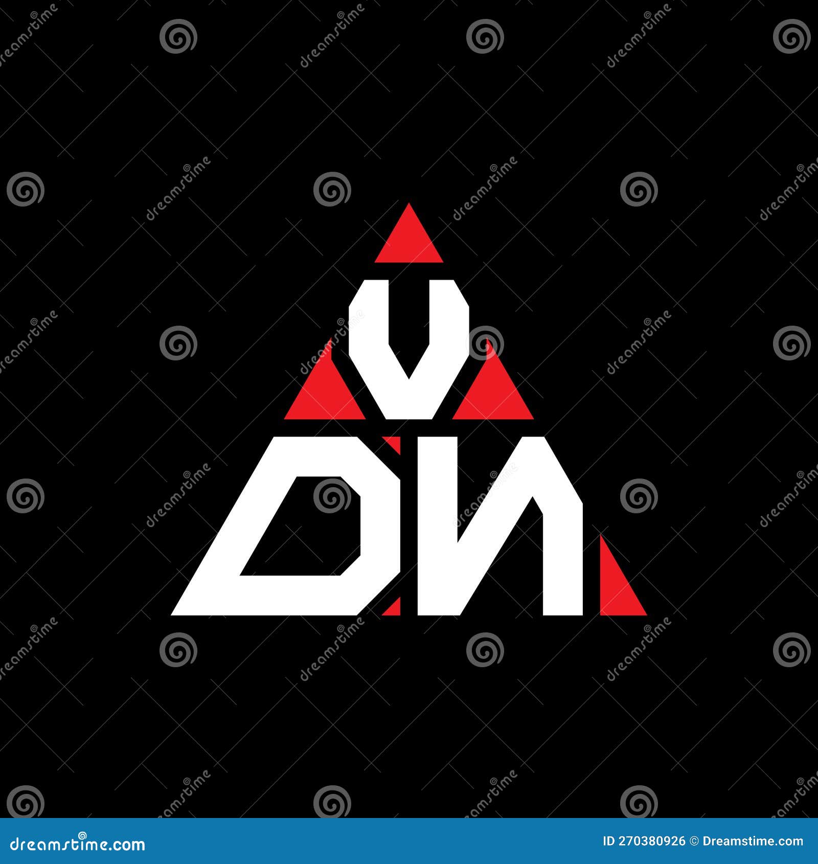 VDN Triangle Letter Logo Design with Triangle Shape. VDN Triangle Logo ...