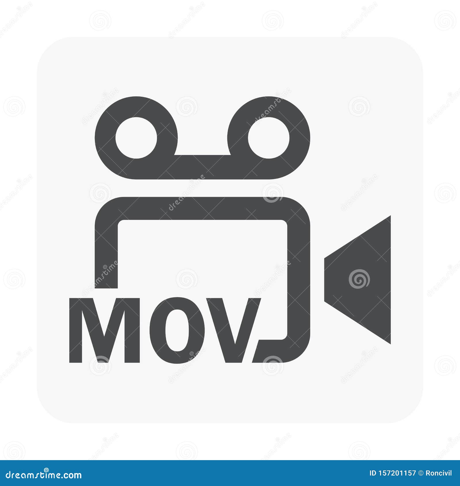 Vdo camera icon stock vector. Illustration of white - 157201157