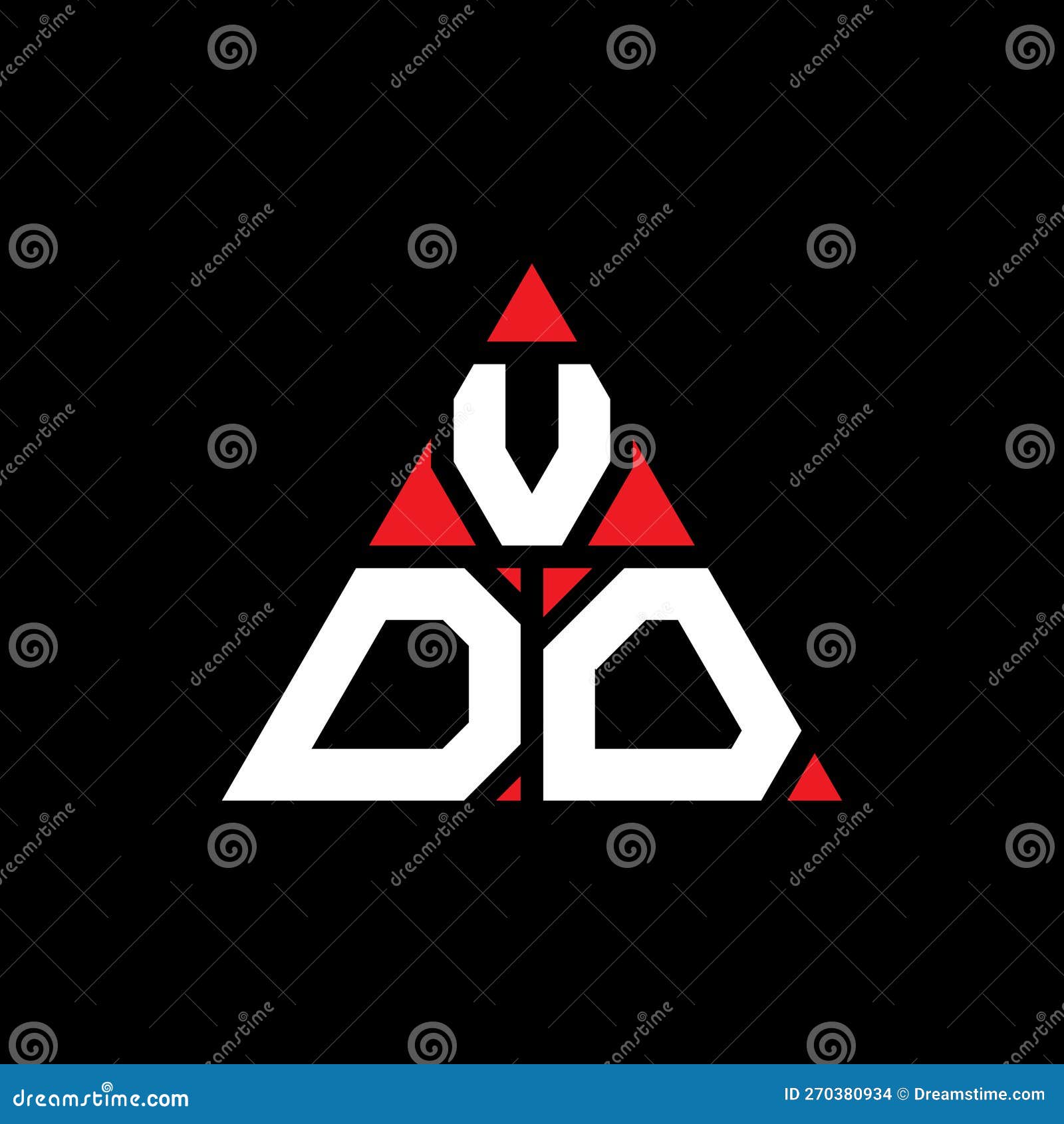 VDO Triangle Letter Logo Design with Triangle Shape. VDO Triangle Logo ...