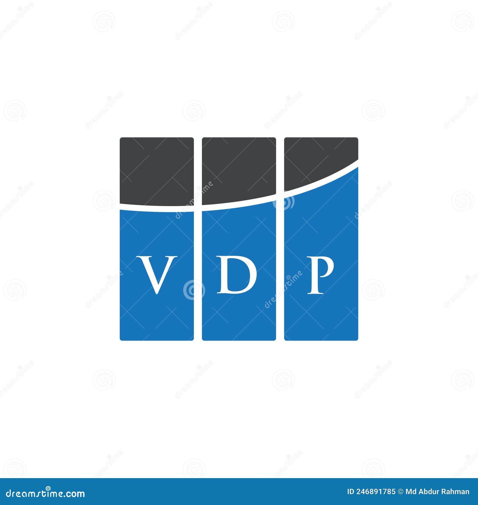 VDP Letter Logo Design on WHITE Background. VDP Creative Initials ...