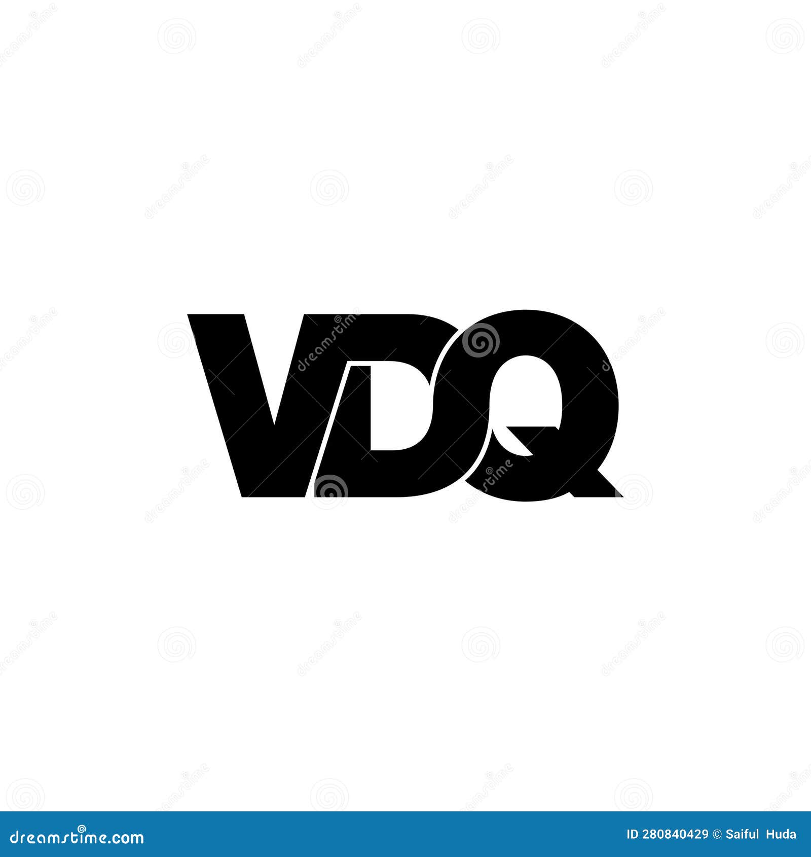 VDQ Letter Monogram Logo Design Vector Stock Vector - Illustration of ...