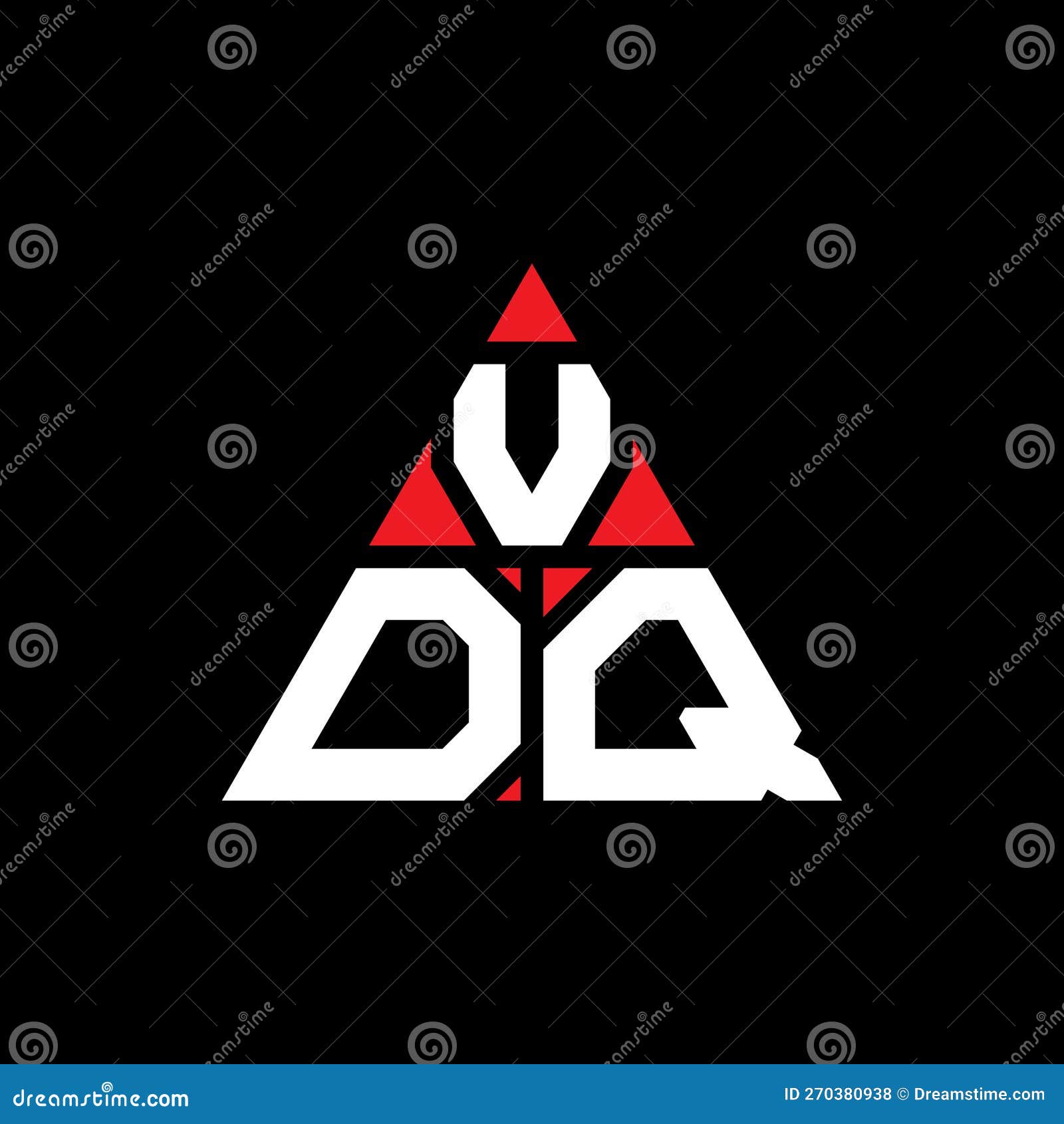 VDQ Triangle Letter Logo Design with Triangle Shape. VDQ Triangle Logo ...