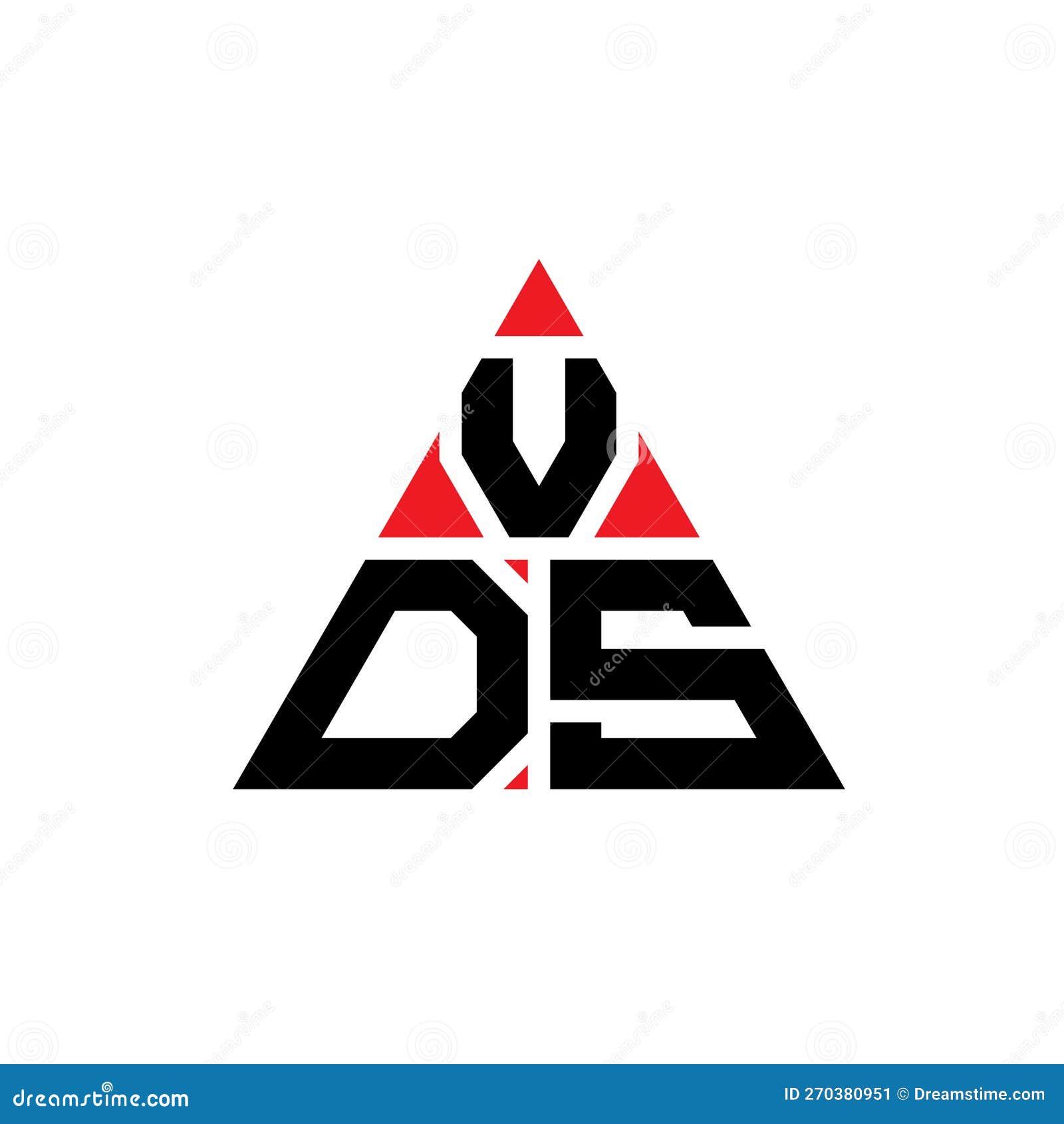 VDS Triangle Letter Logo Design with Triangle Shape. VDS Triangle Logo ...
