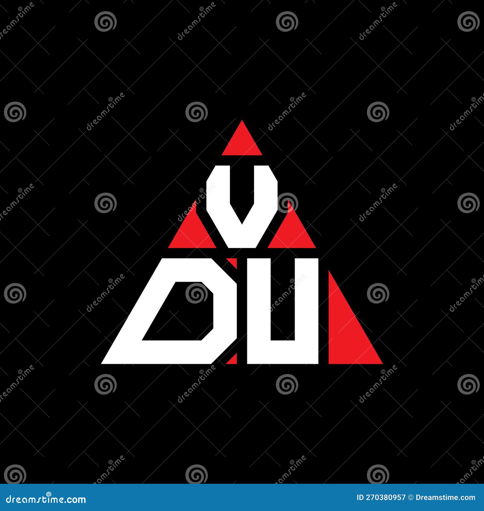VDU Triangle Letter Logo Design with Triangle Shape. VDU Triangle Logo ...