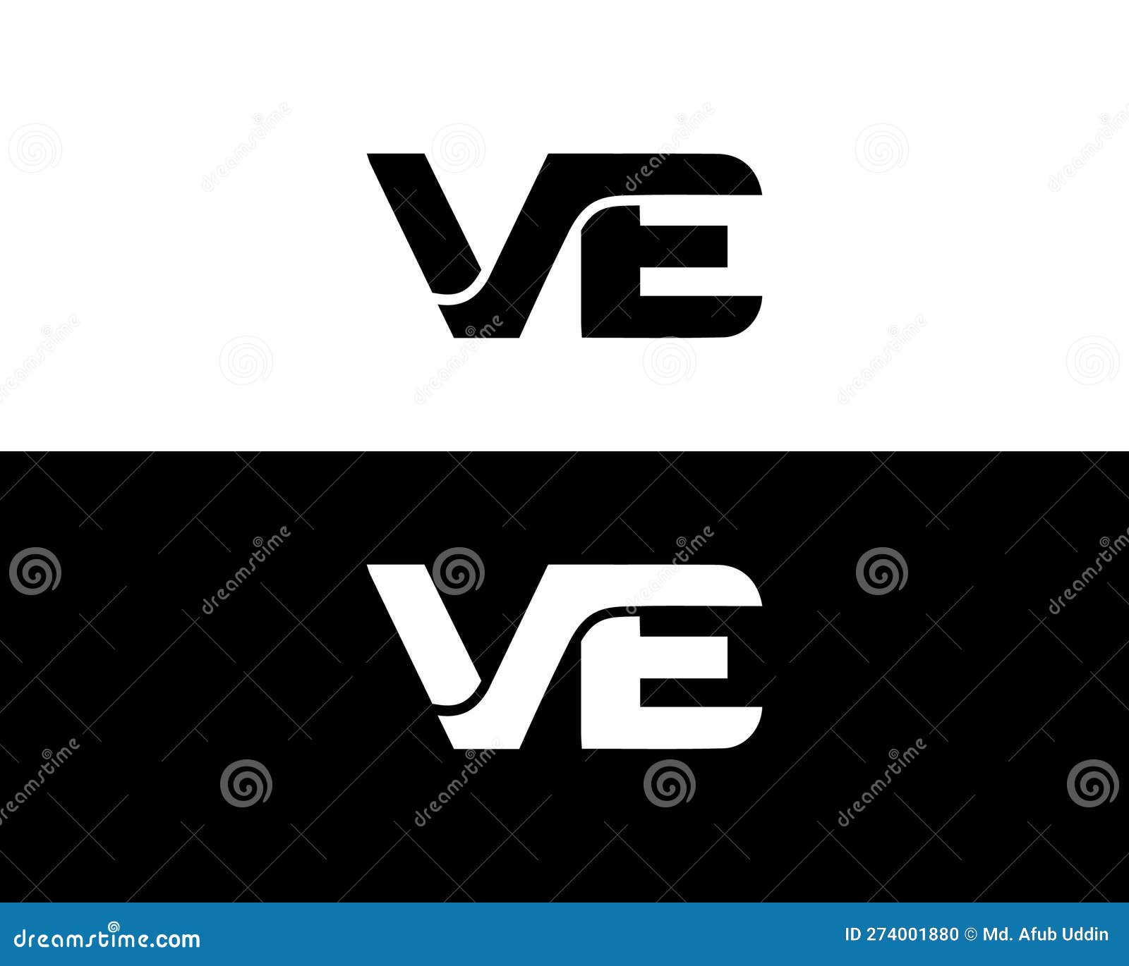 VE Abstract Letters Logo Design Stock Vector - Illustration of monogram ...
