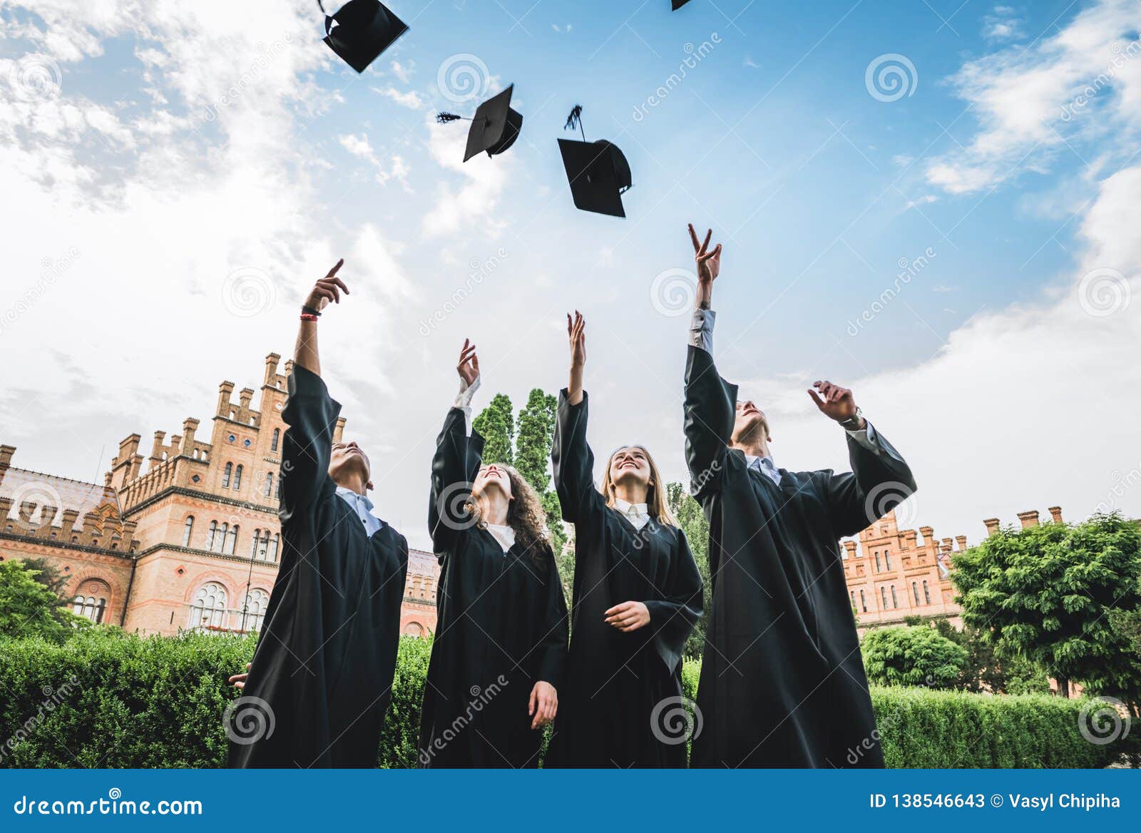 We`ve Finally Graduated!Graduates Near University are Throwing Up Hats ... We`ve Finally Graduated!Graduates Near University are Throwing Up Hats ...