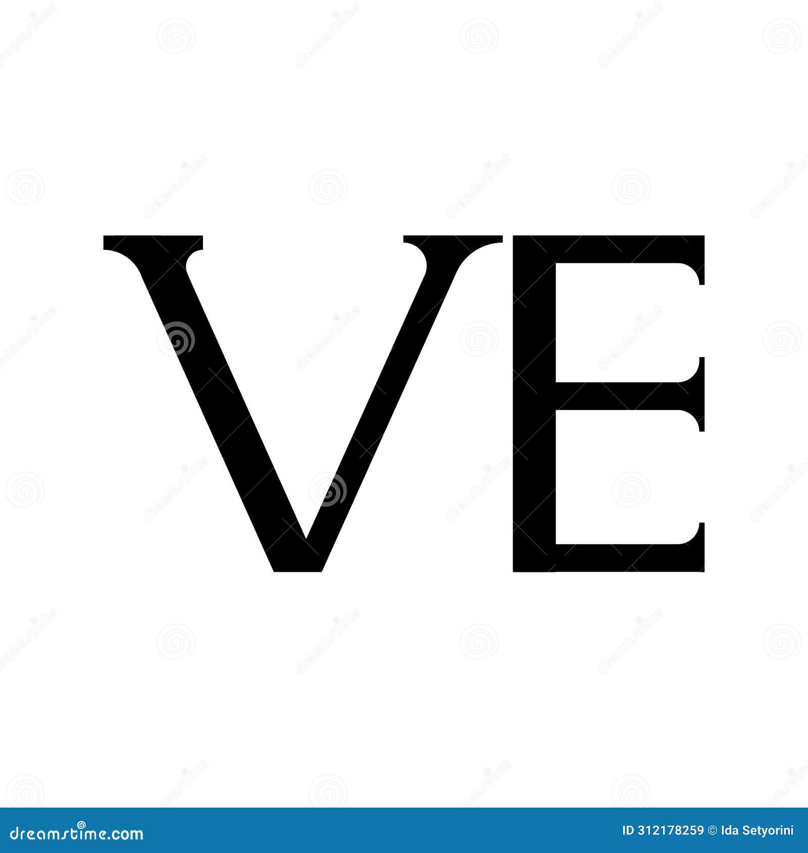 VE Letter Logo Vector Royalty-Free Cartoon | CartoonDealer.com #312178259