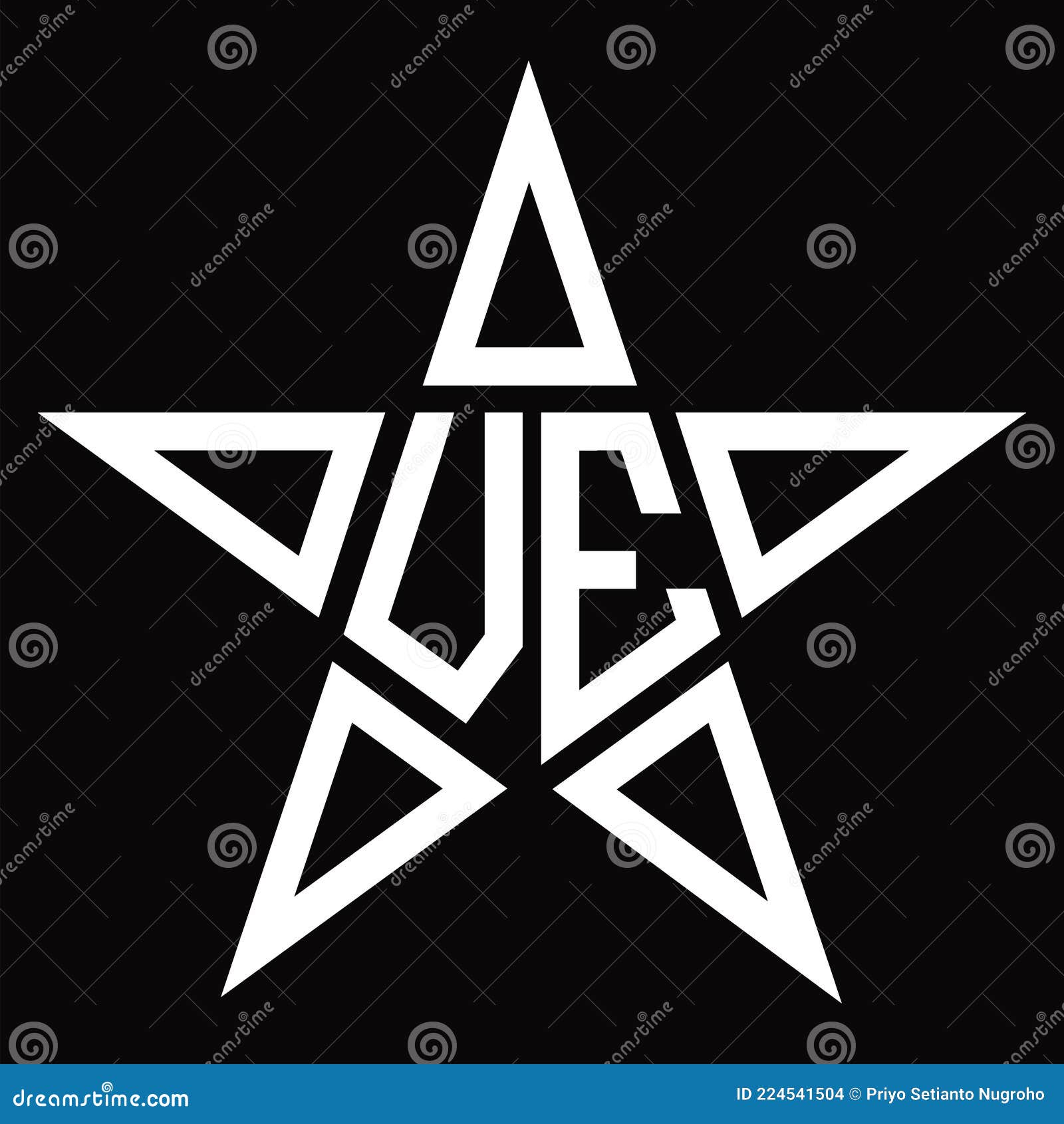 VE Logo Monogram with Star Shape Design Template Stock Vector ...