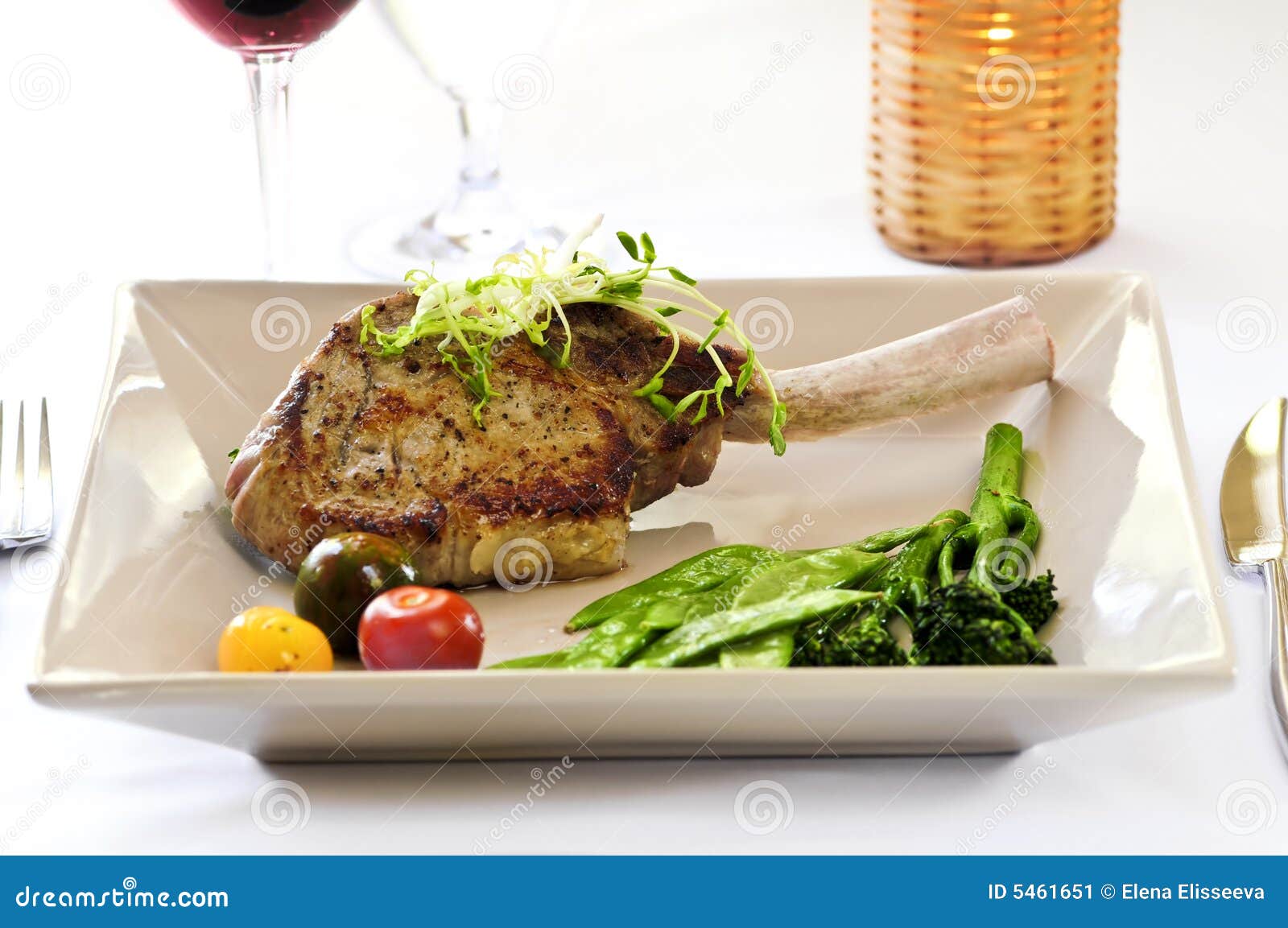Veal dinner stock image. Image of barbecue, glass, food - 5461651