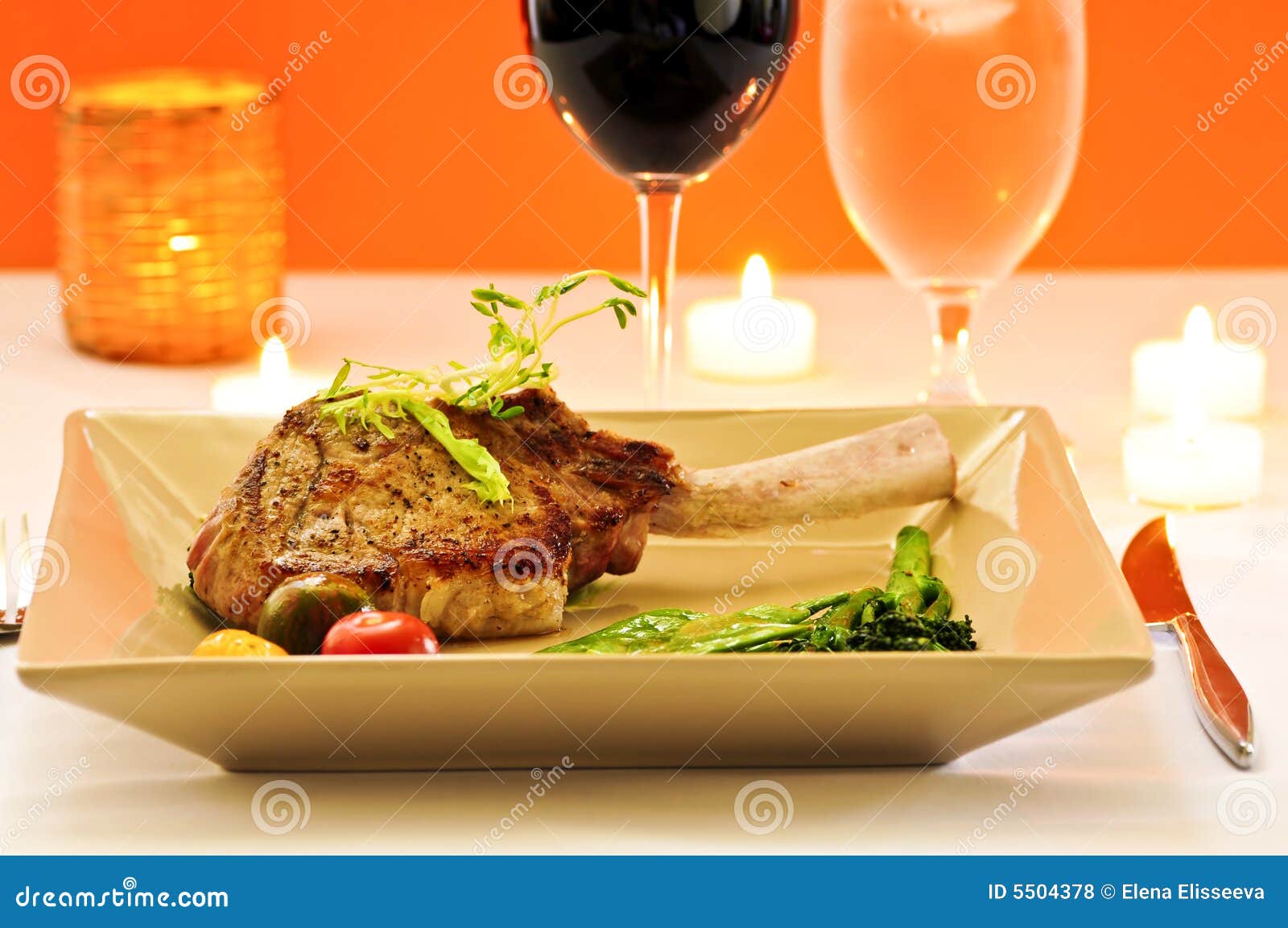Veal dinner stock photo. Image of elegant, grilled, beef - 5504378