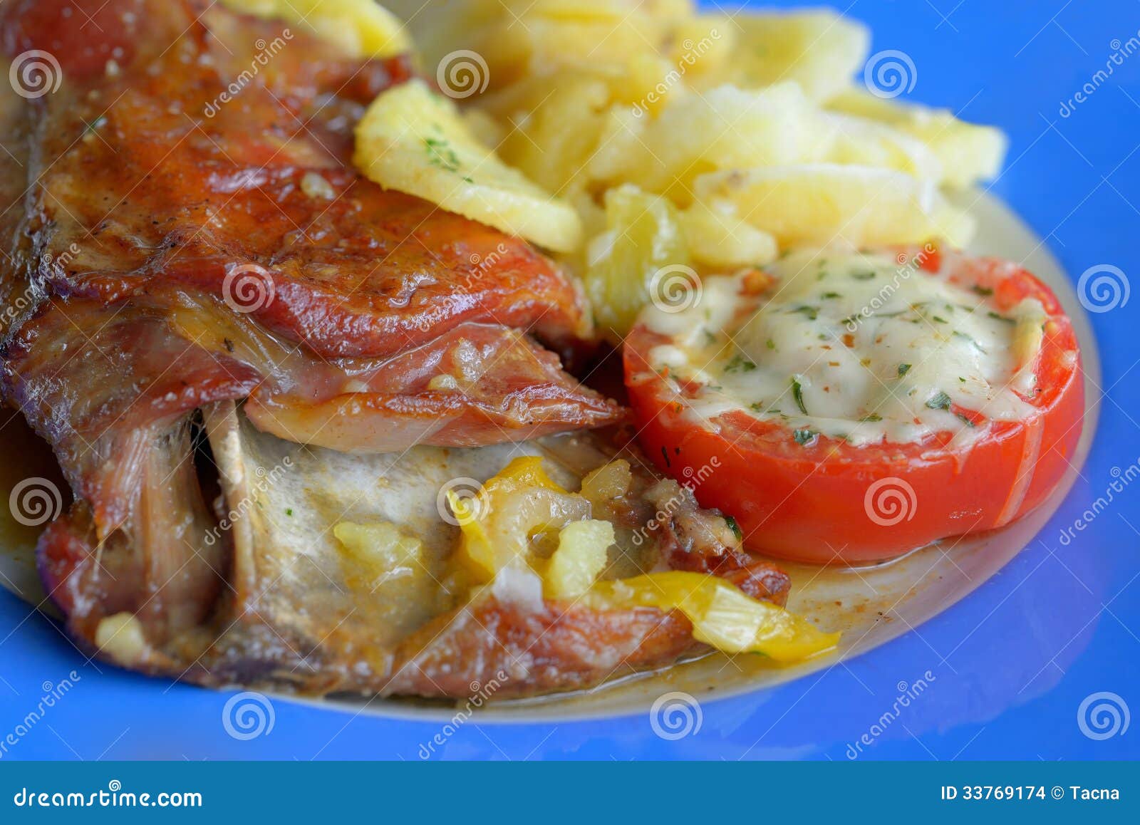 Veal leg with vegetables stock photo. Image of hospitality - 33769174