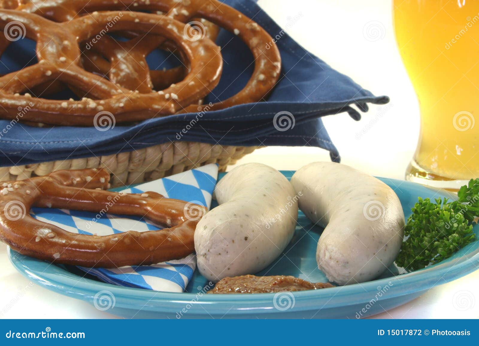 Veal sausage stock photo. Image of customs, mustard, established - 15017872