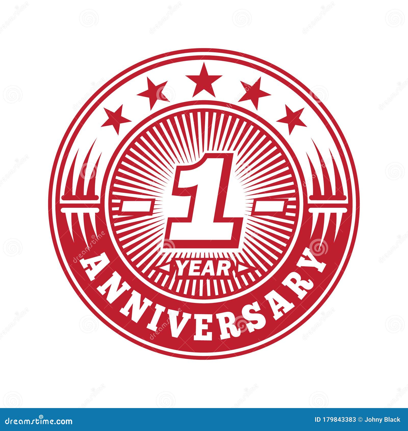 1 Year Anniversary Celebration. 1st Anniversary Logo Design. One Year ...