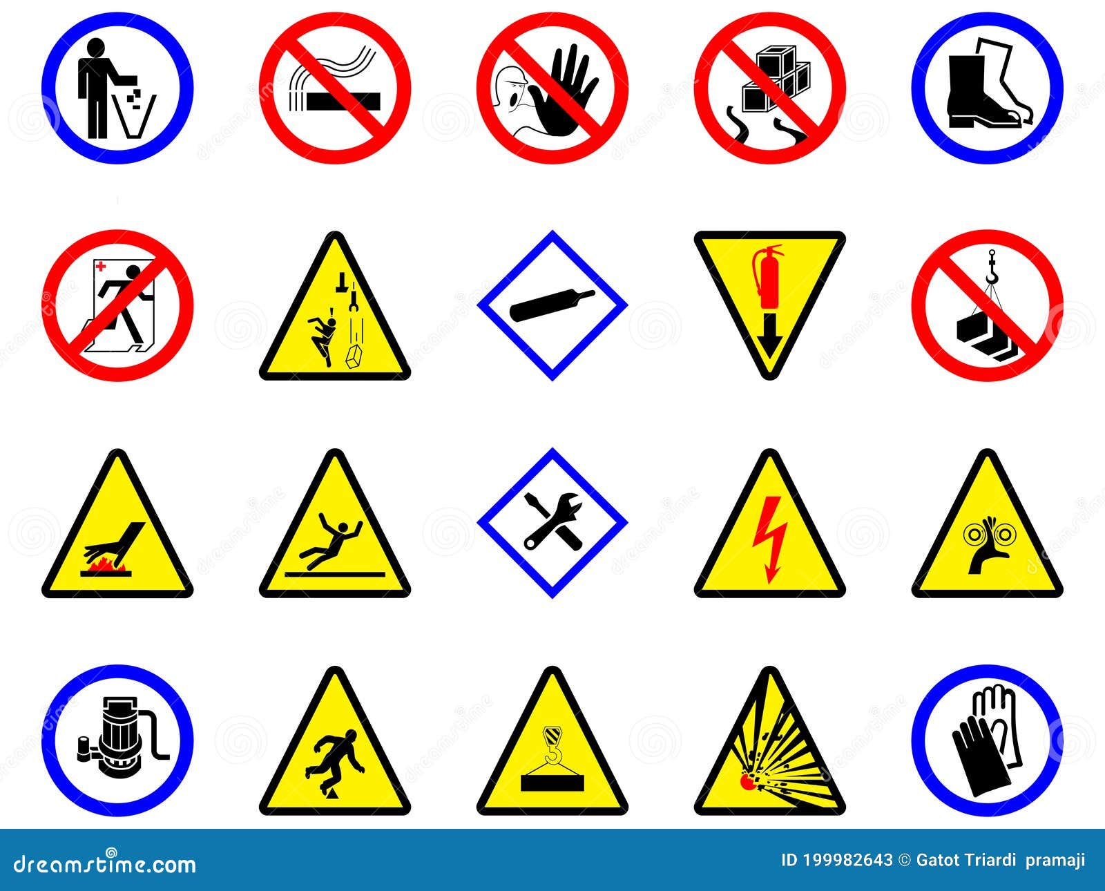 Health and Safety Environment Sign Collection Stock Vector ...