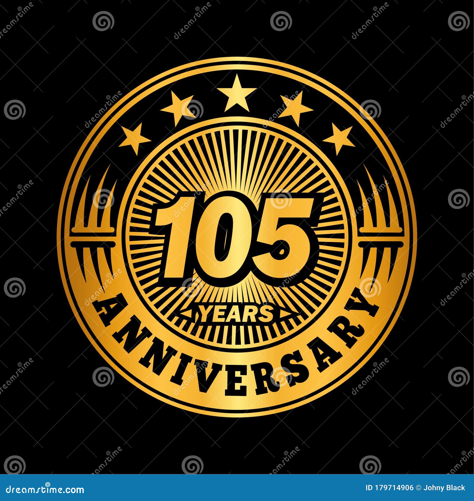 105 Years Anniversary Celebration. 105th Anniversary Logo Design ...