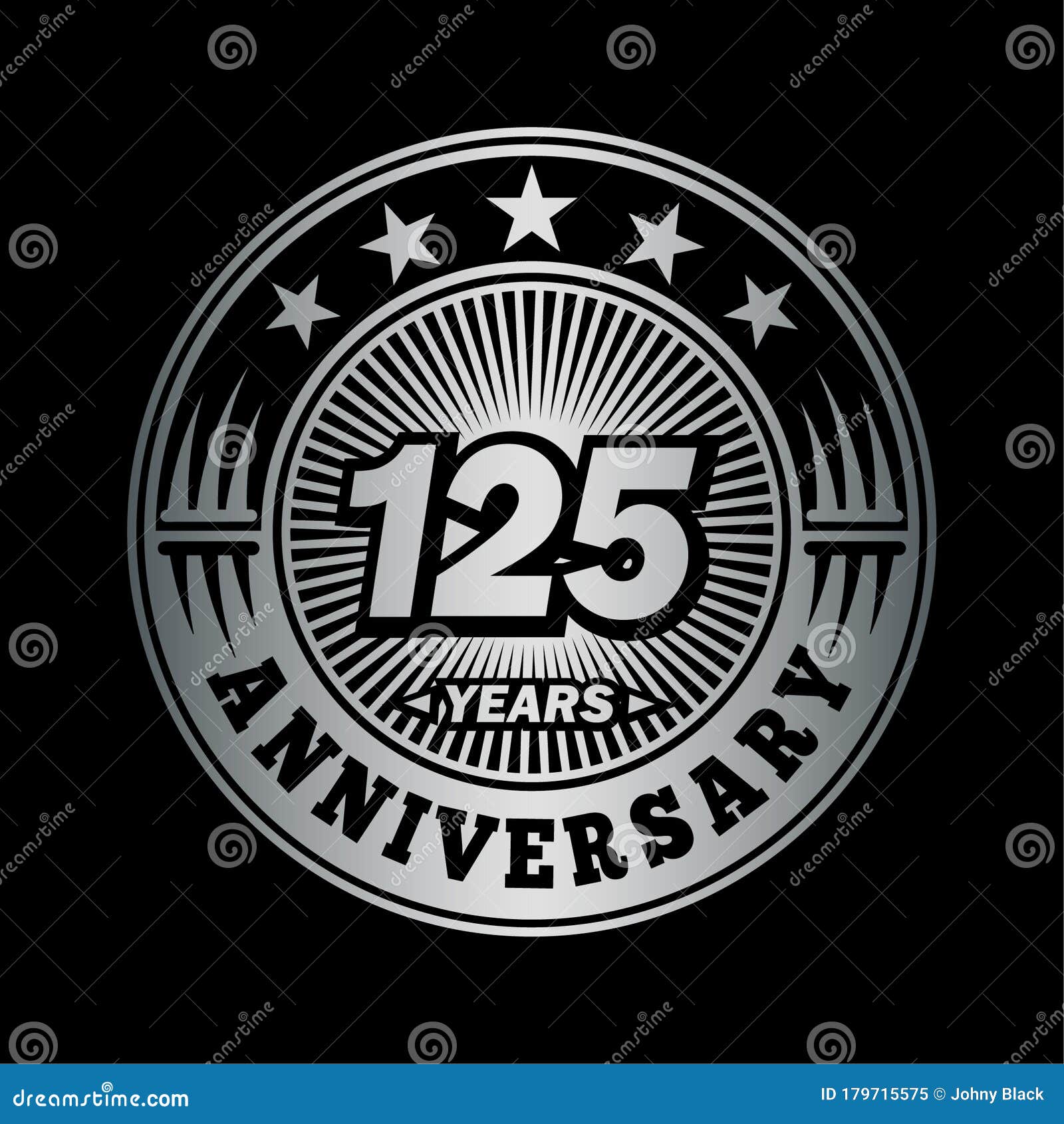 125years Celebrating Anniversary Design Template. 125th Anniversary ...