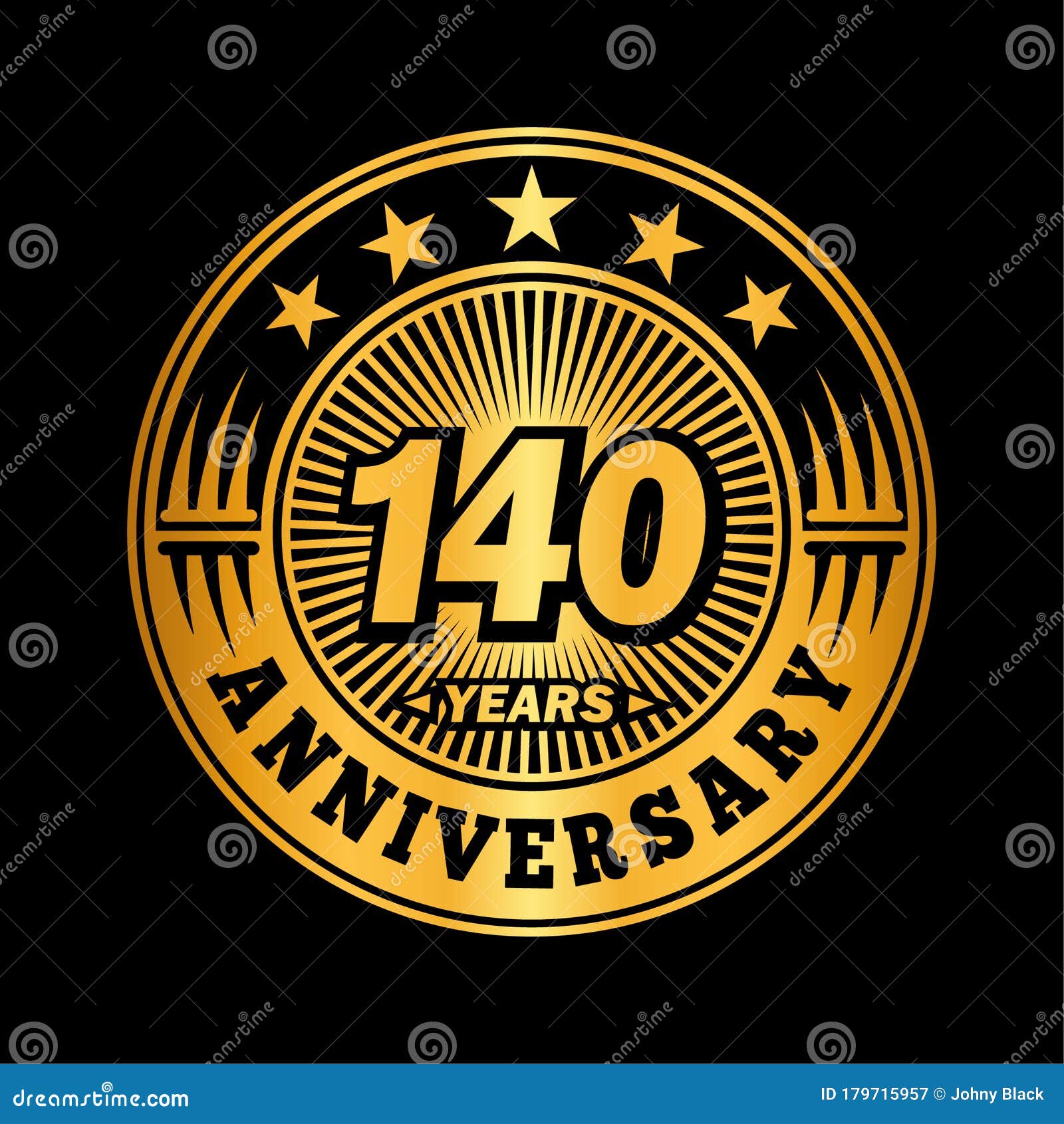 140 Years Anniversary Celebration. 140th Anniversary Logo Design ...