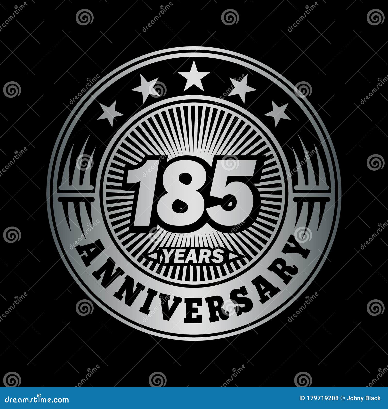185 Years Anniversary Celebration. 185th Anniversary Logo Design ...