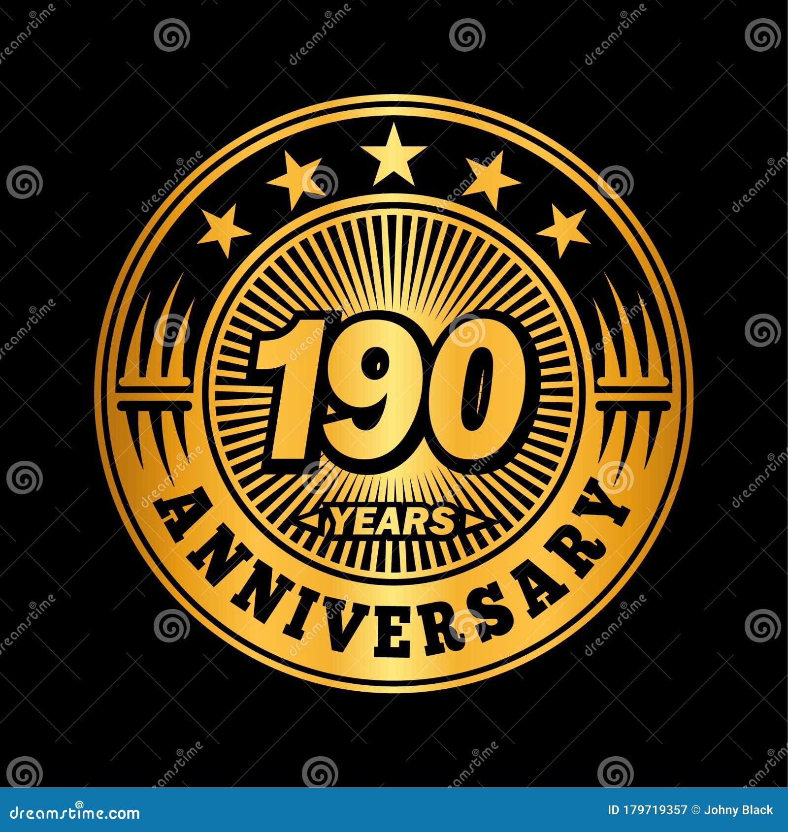 190 Years Anniversary Celebration. 190th Anniversary Logo Design ...