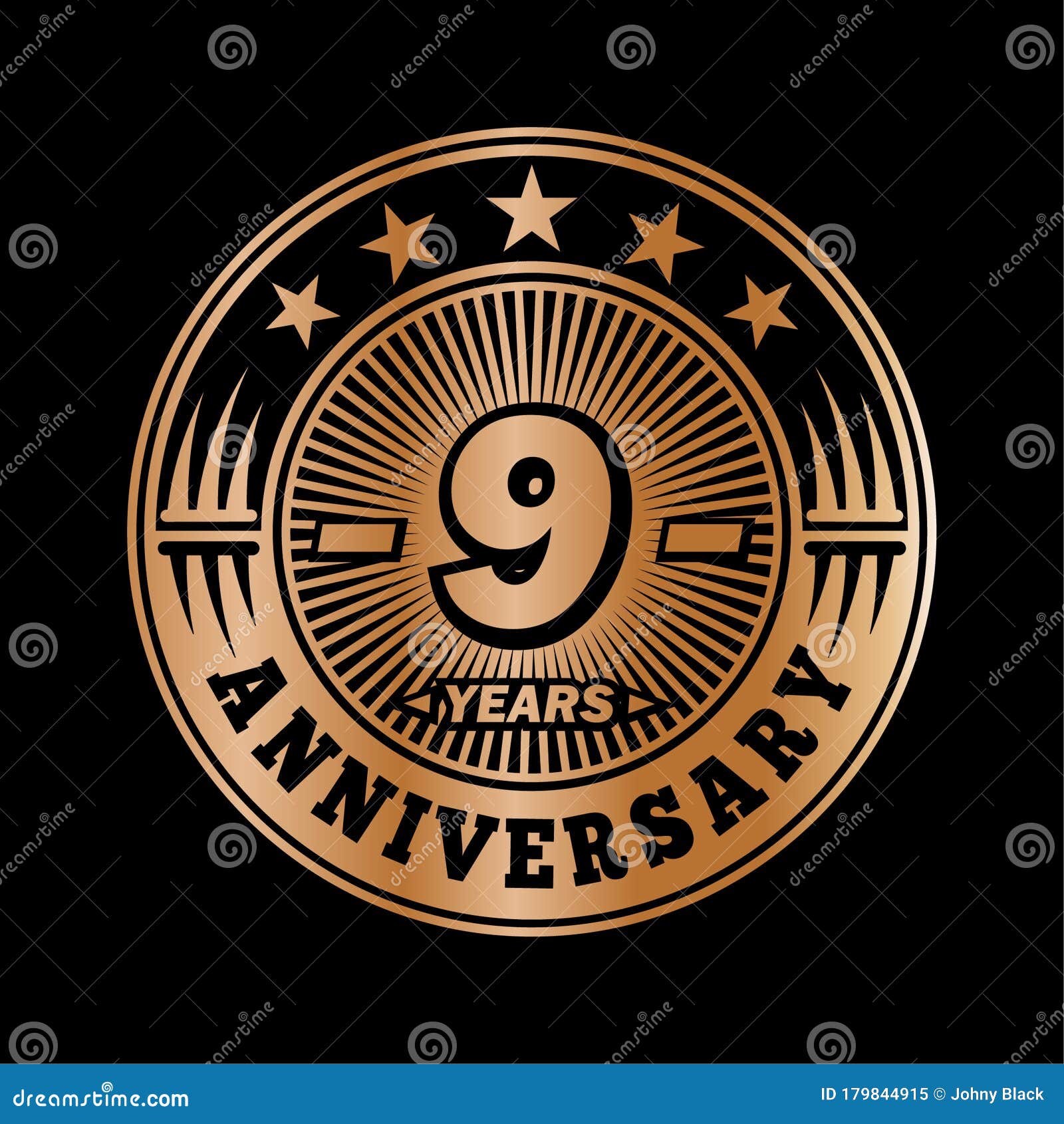 9 Years Anniversary Celebration. 9th Anniversary Logo Design. Nine ...