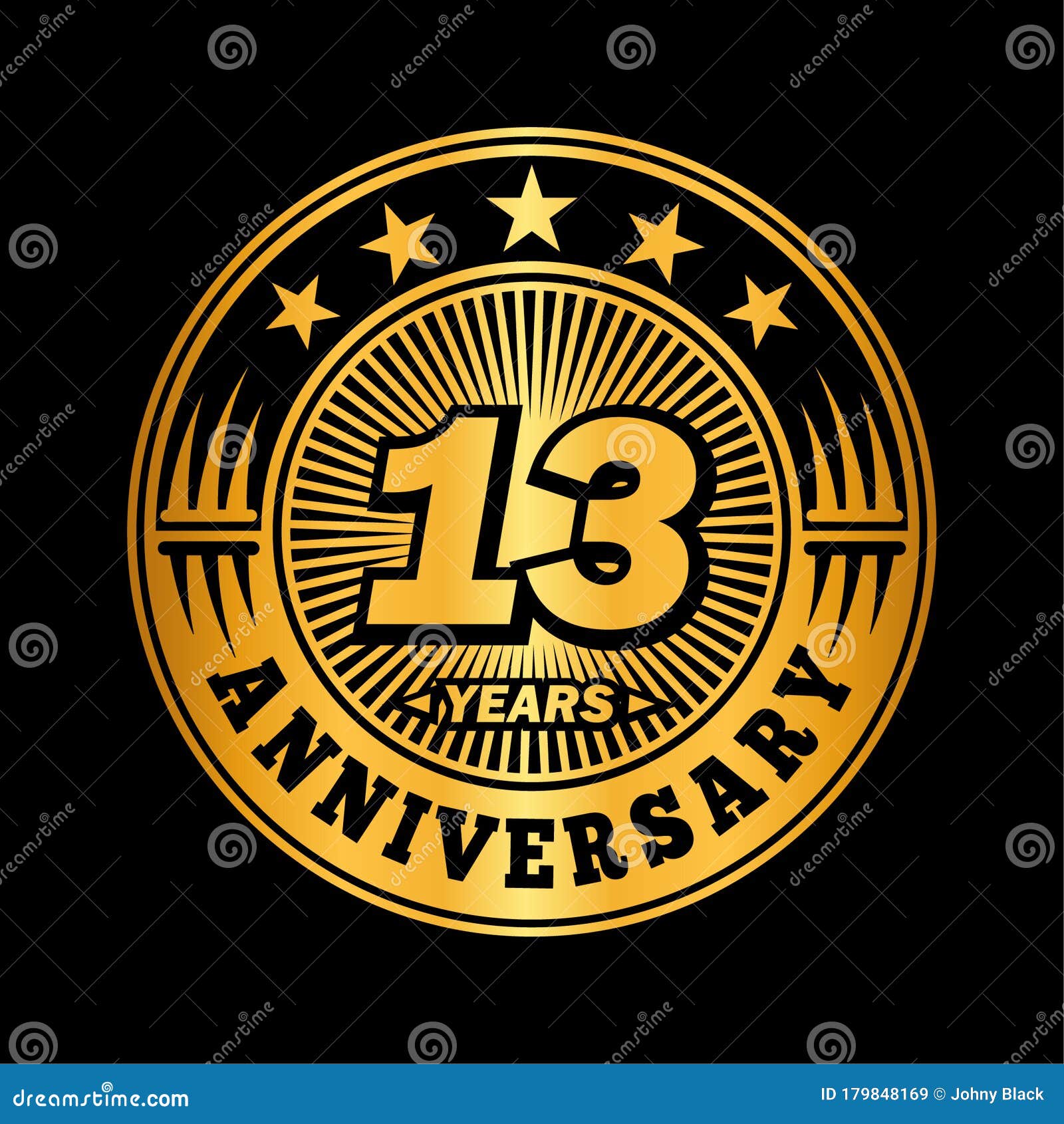 13 Years Anniversary Celebration. 13th Anniversary Logo Design ...