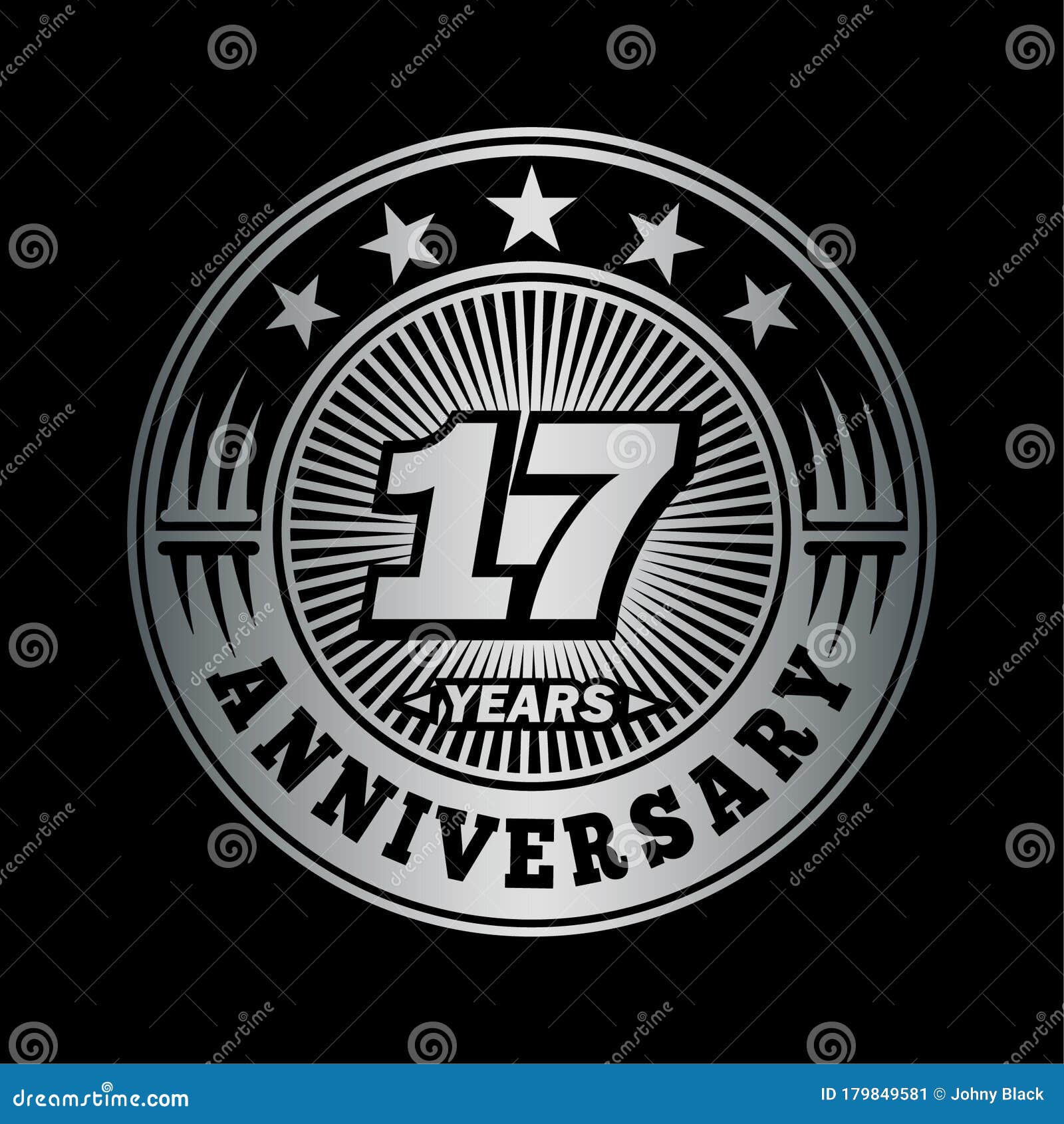 17 Years Anniversary Celebration. 17th Anniversary Logo Design ...